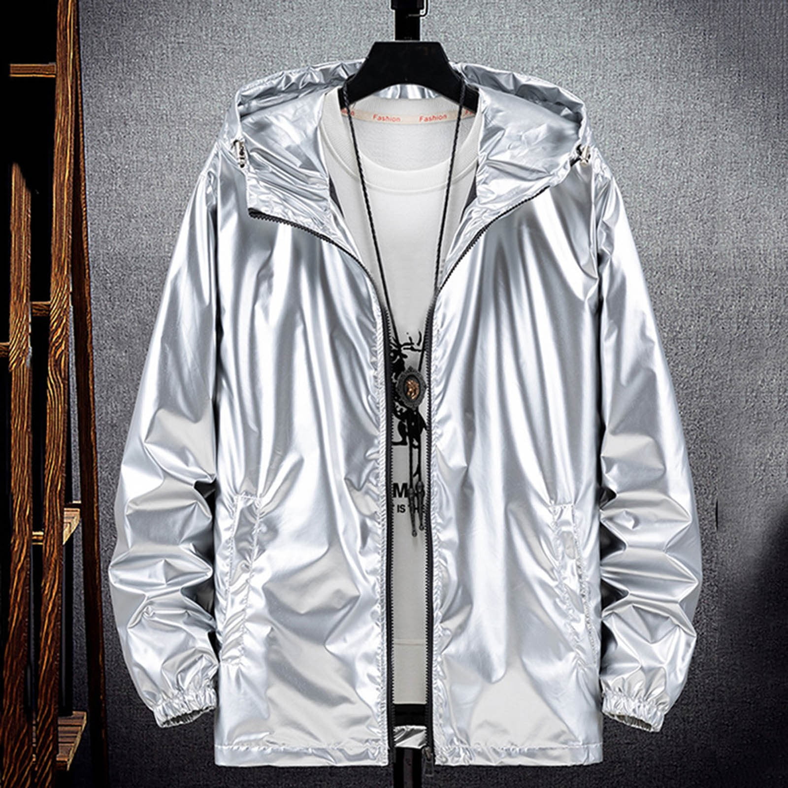 Gubotare Mens Casual Lightweight Jacket Cardigan Zipper Thin Coat ...