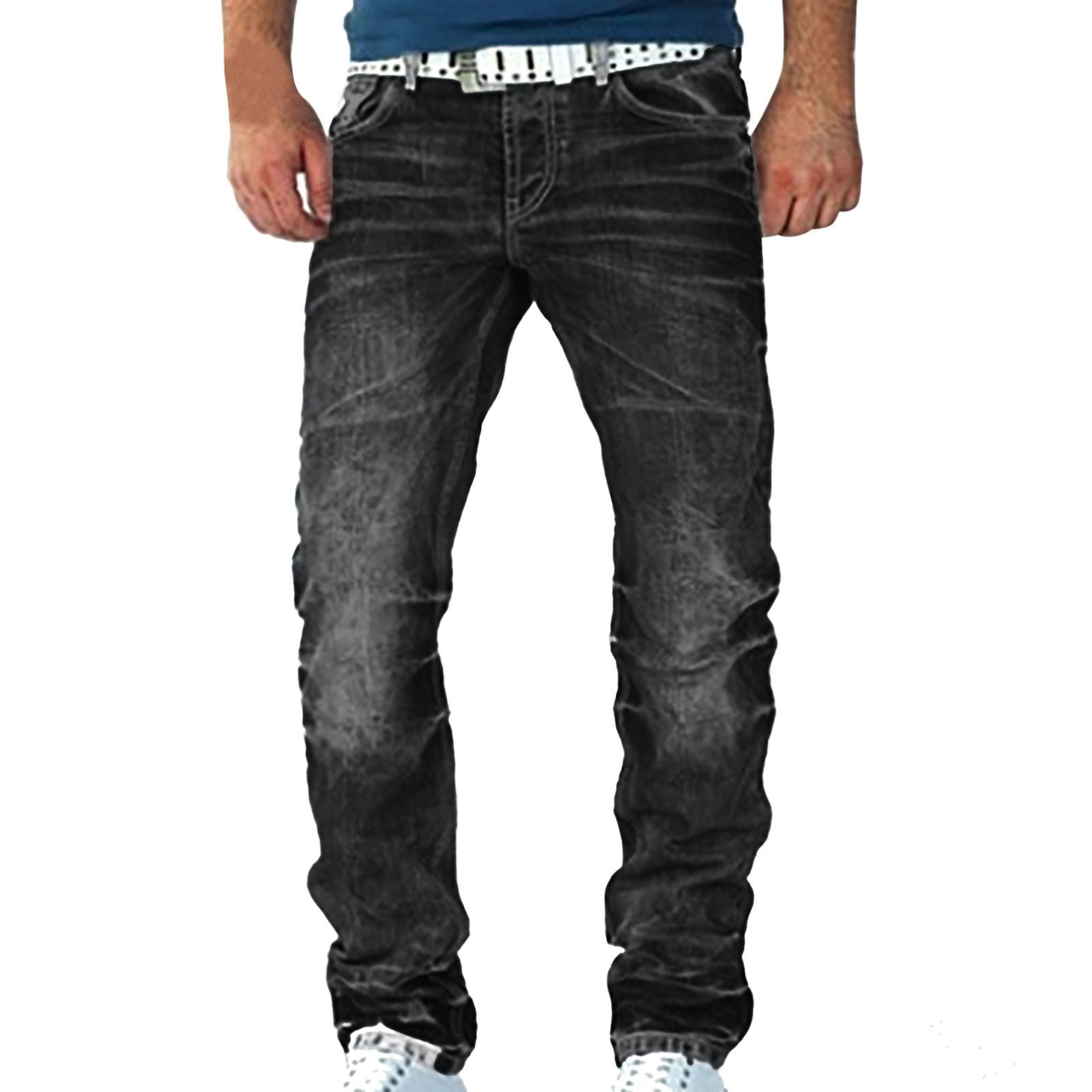 Gubotare Mens Jeans Men's Slim-Fit Straight Leg Jean (Grey,XL ...