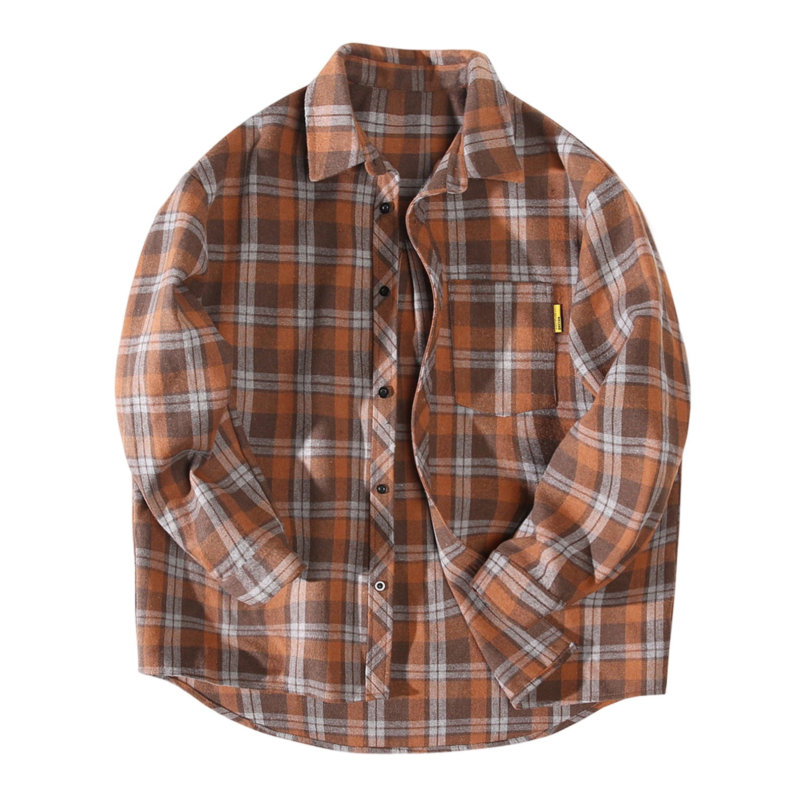 Gubotare Mens Shirts Dress Shirt for Men Long Sleeve Printed Winter ...