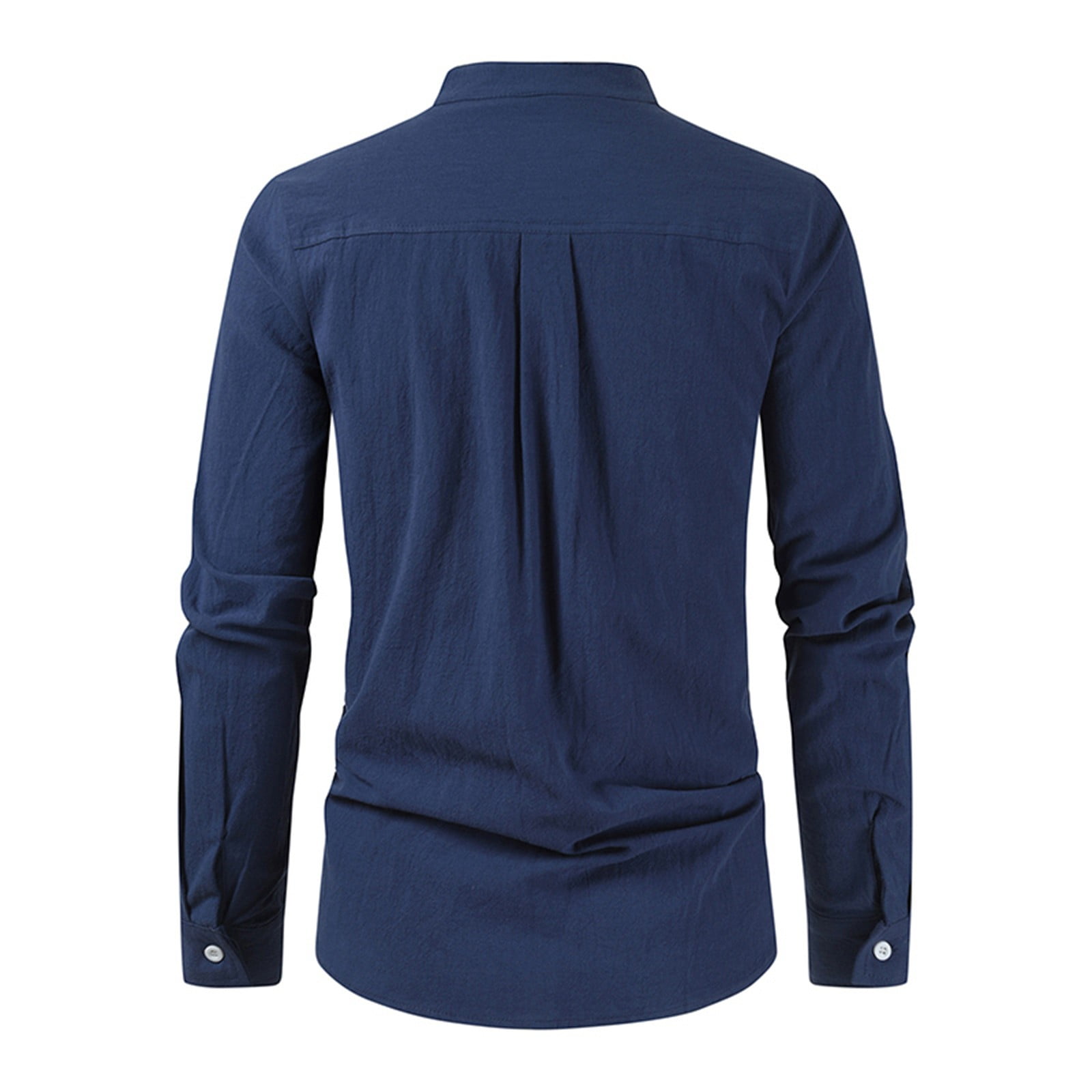 Gubotare Mens Shirts Long Sleeve Shirt Long Sleeve Half Cover Button ...