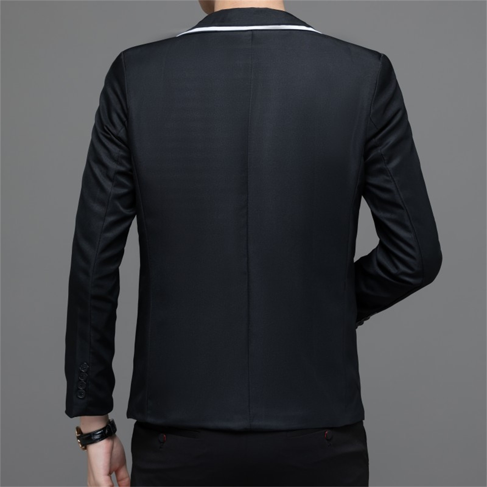 Gubotare Mens Suit Jacket Big And Tall Shawl Lapel One Button Suit ...