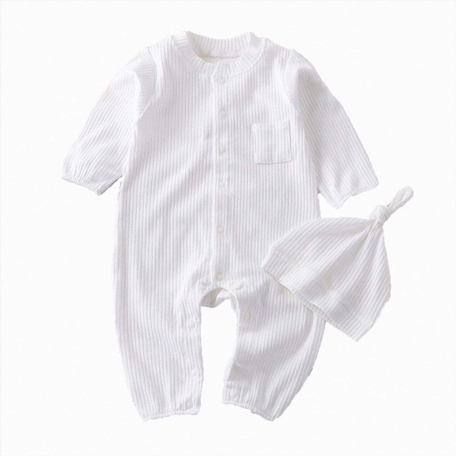 Gubotare Neutral Baby Clothes Boy Baby Boy Girl Pack Romper Ribbed Long ...
