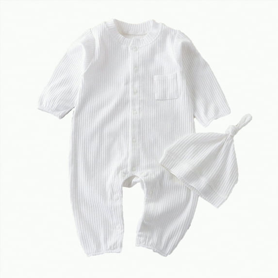 Gubotare Neutral Baby Clothes Boy Baby Boy Girl Pack Romper Ribbed Long ...