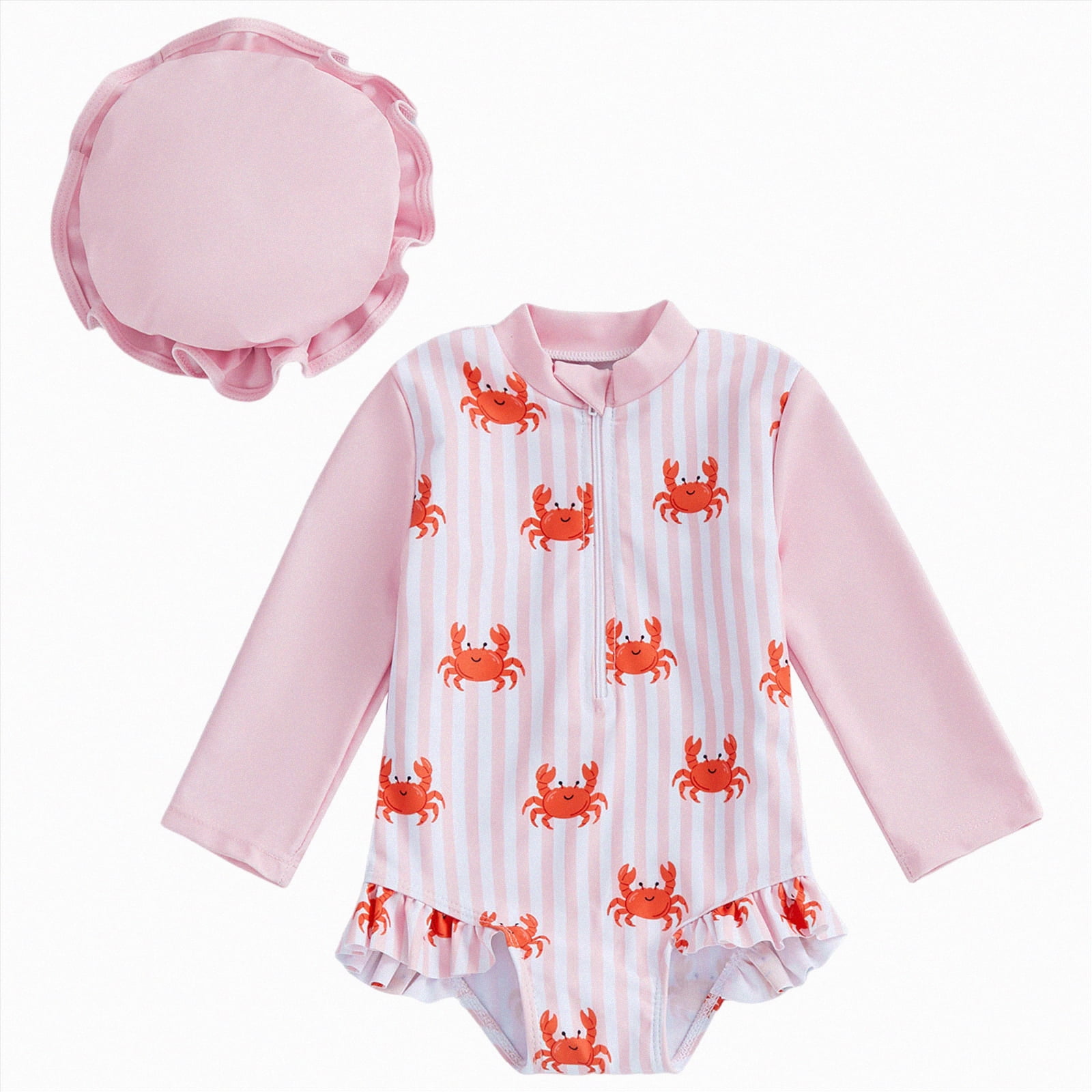 Gubotare Newborn Swimsuit Girl Baby Girls UPF 50+ Sun Protection Long ...