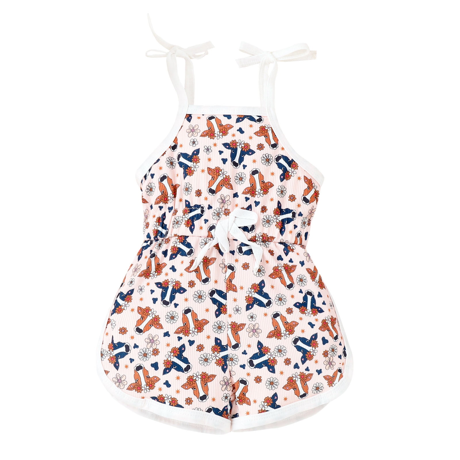 Gubotare Rompers for Girls Shorts Girls One Piece Sleeveless Jumpsuit ...