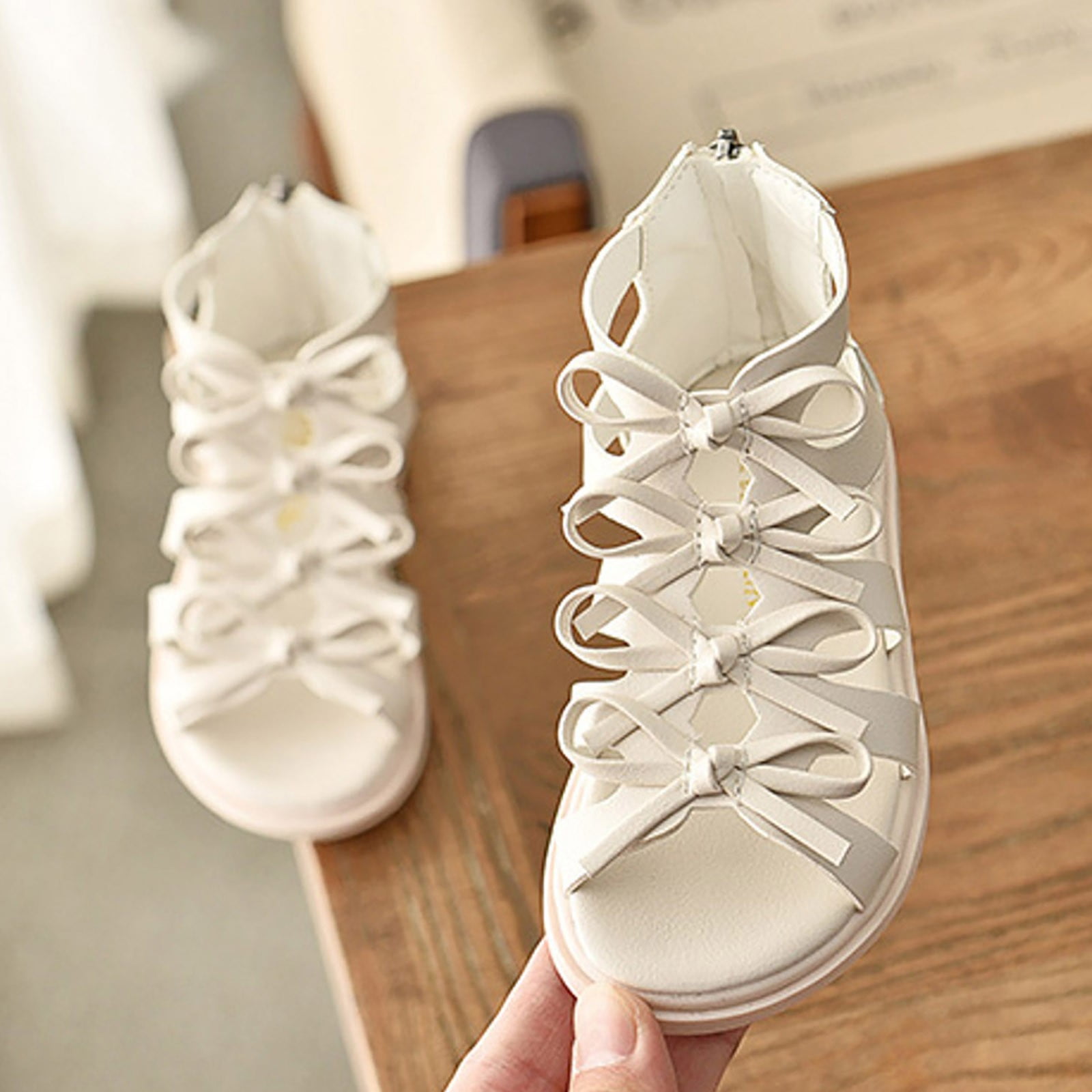 Gubotare Sandals Girl Child and Toddler Girls Platform Sandals (Beige ...