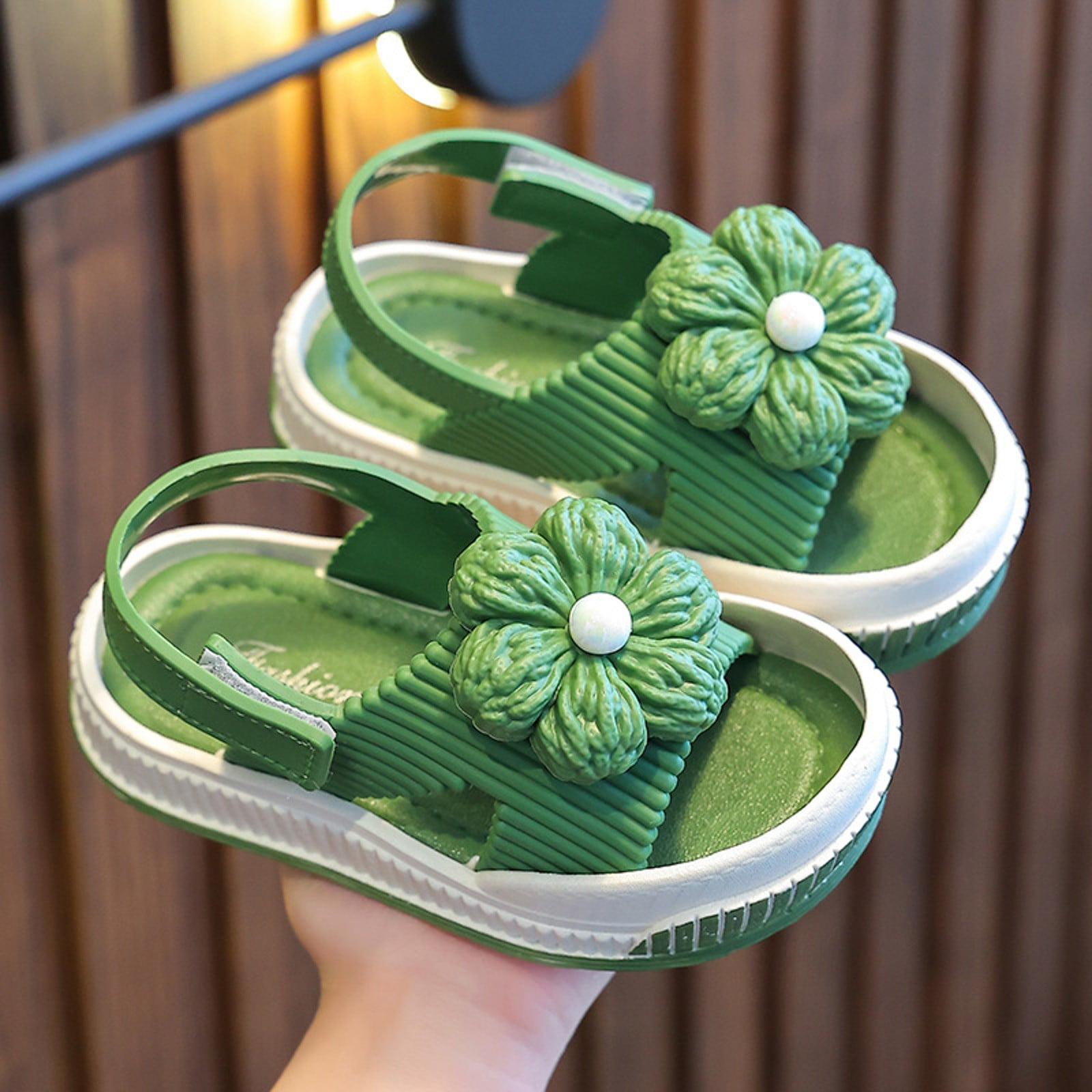 Gubotare Sandals Girl Girls Toddler Little Kid Closed Toe Flower Summer ...