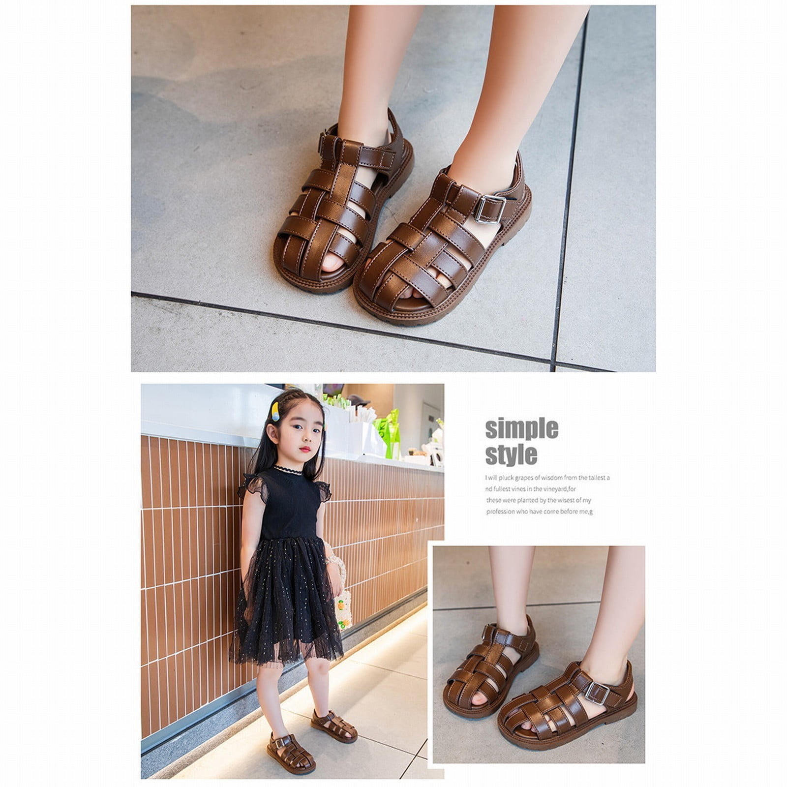 Gubotare Sandals for Baby Girl Summer Child and Toddler Girls Slides ...