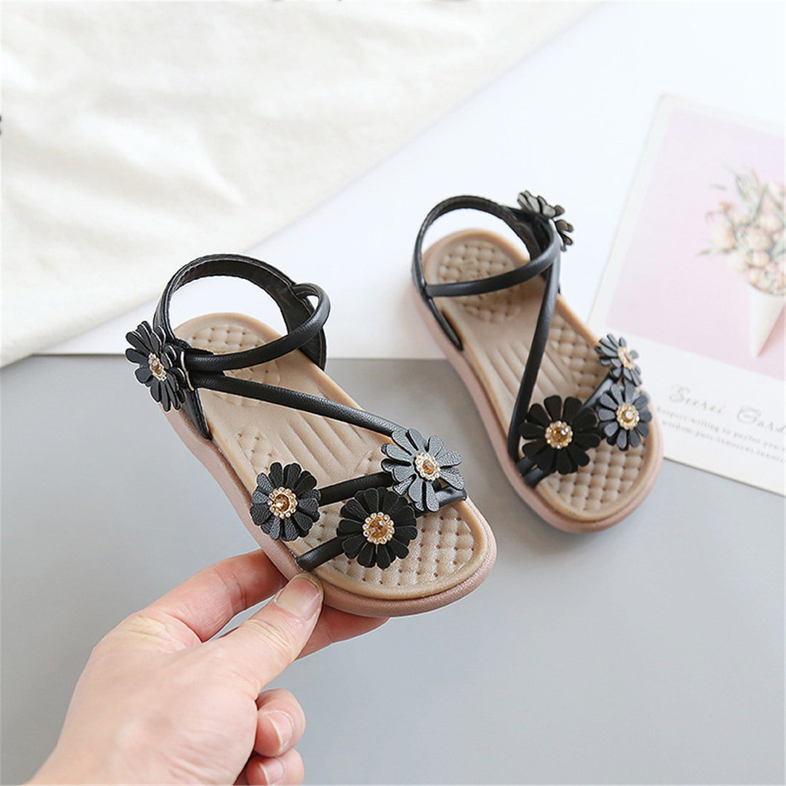 Gubotare Sandals for Girl Girls Closed Toe Outdoor Summer Sandals ...