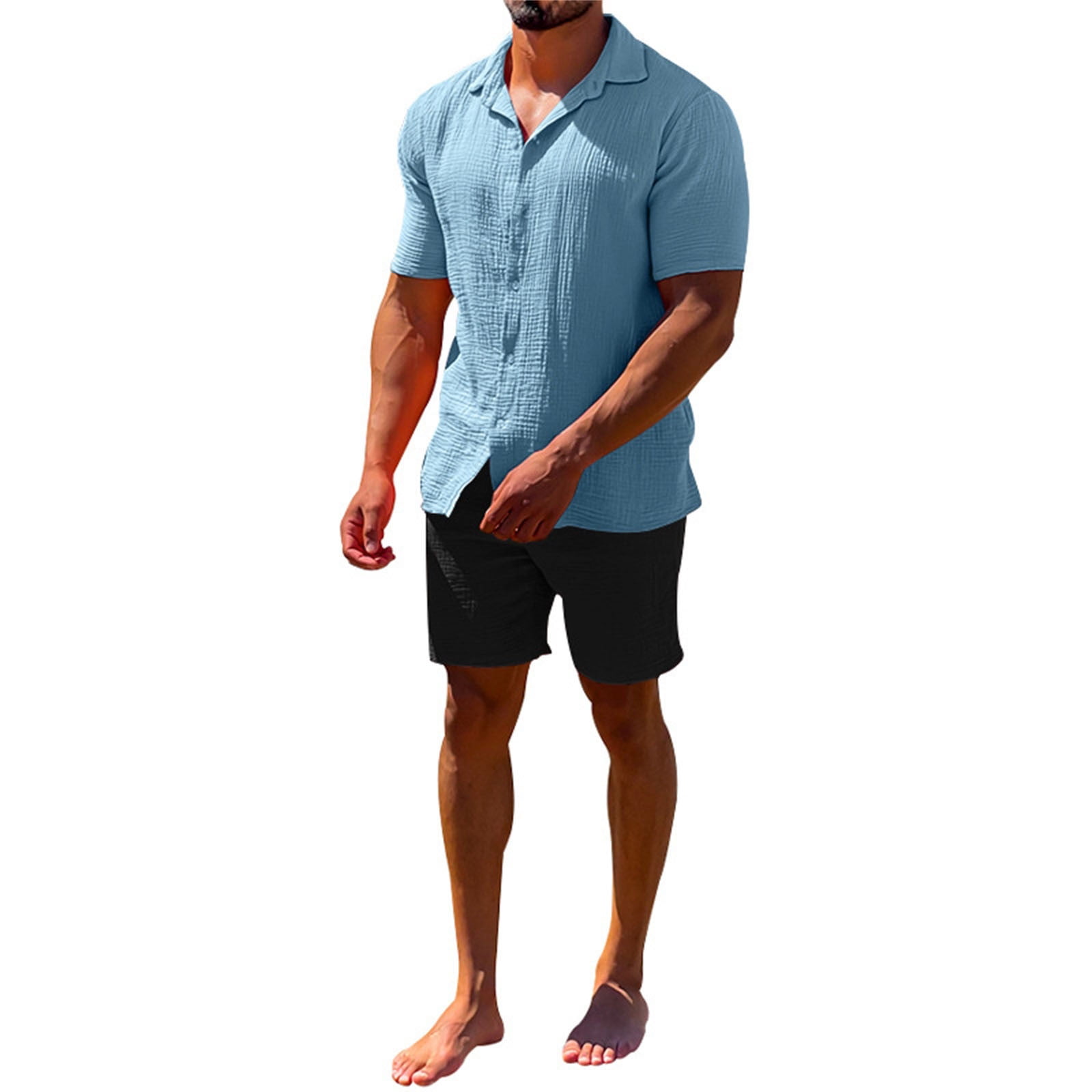 Gubotare Shorts Tracksuit For Men Mens Floral 2 Piece Tracksuit Casual