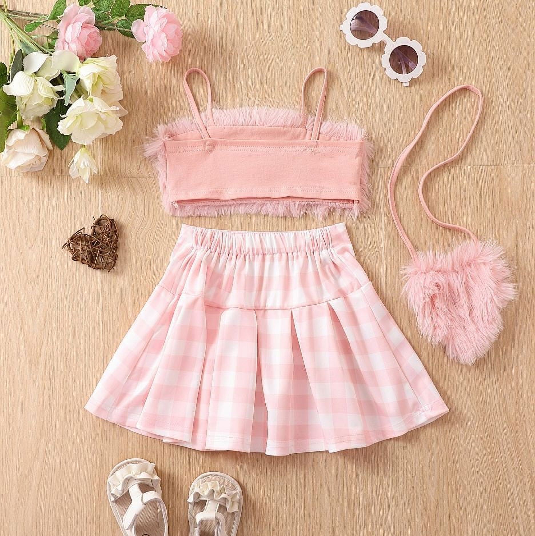 Gubotare Skirts Sets Girl Two Piece Outfits Girls Skirts Sets Skirt ...