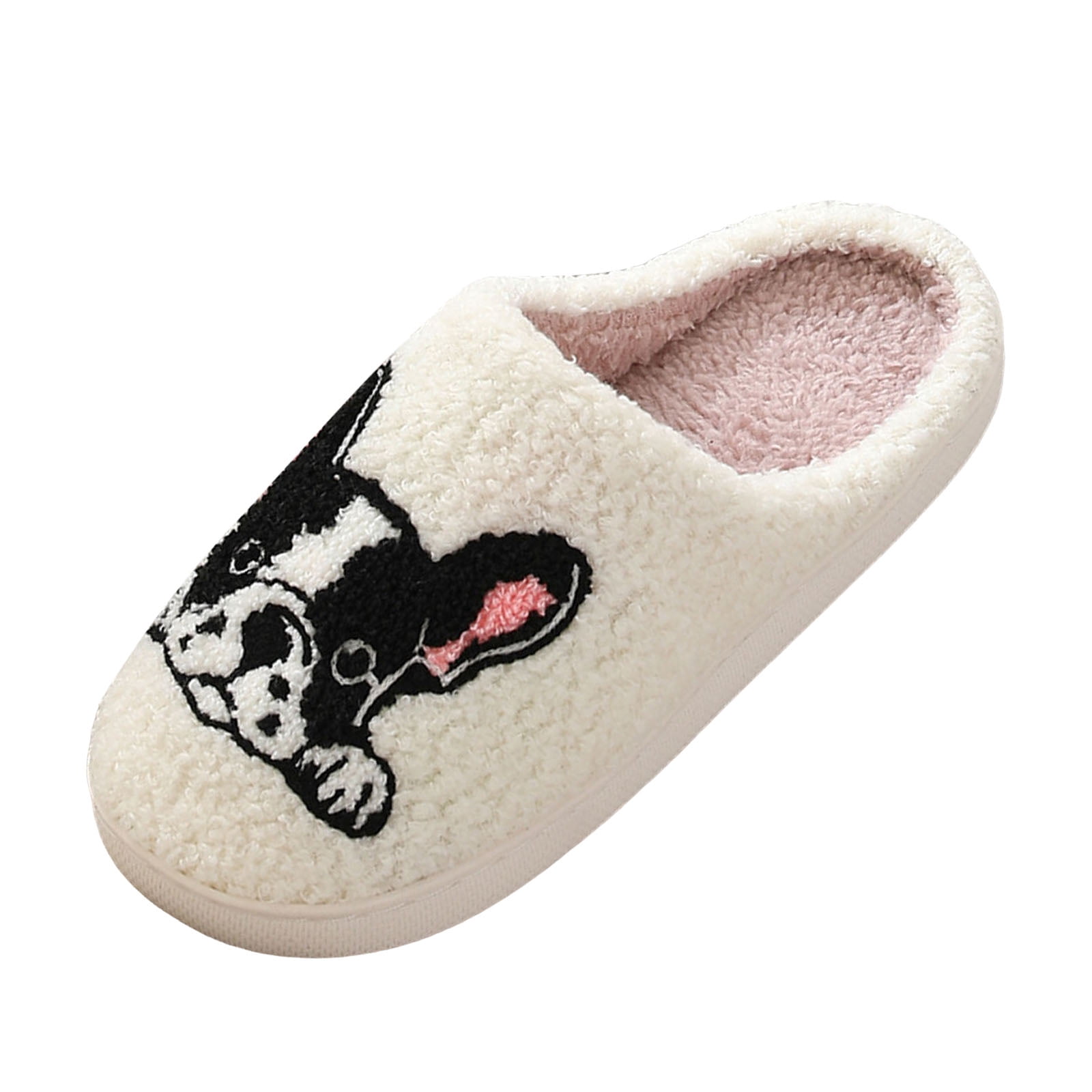 Gubotare Slip On Slippers for Women Women's Fuzzy Open Toe Slippers ...