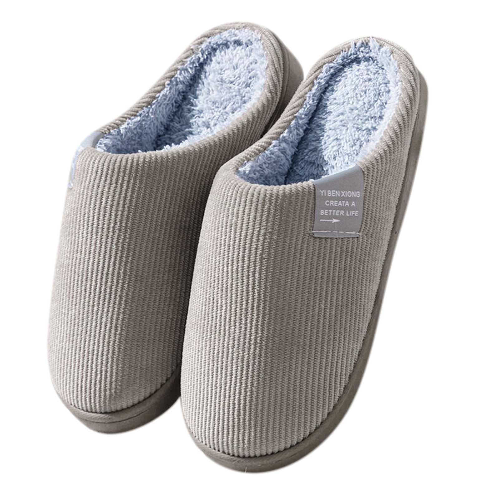 Gubotare Slippers for Men Indoor Mens Fuzzy Memory Foam Slippers Cozy ...