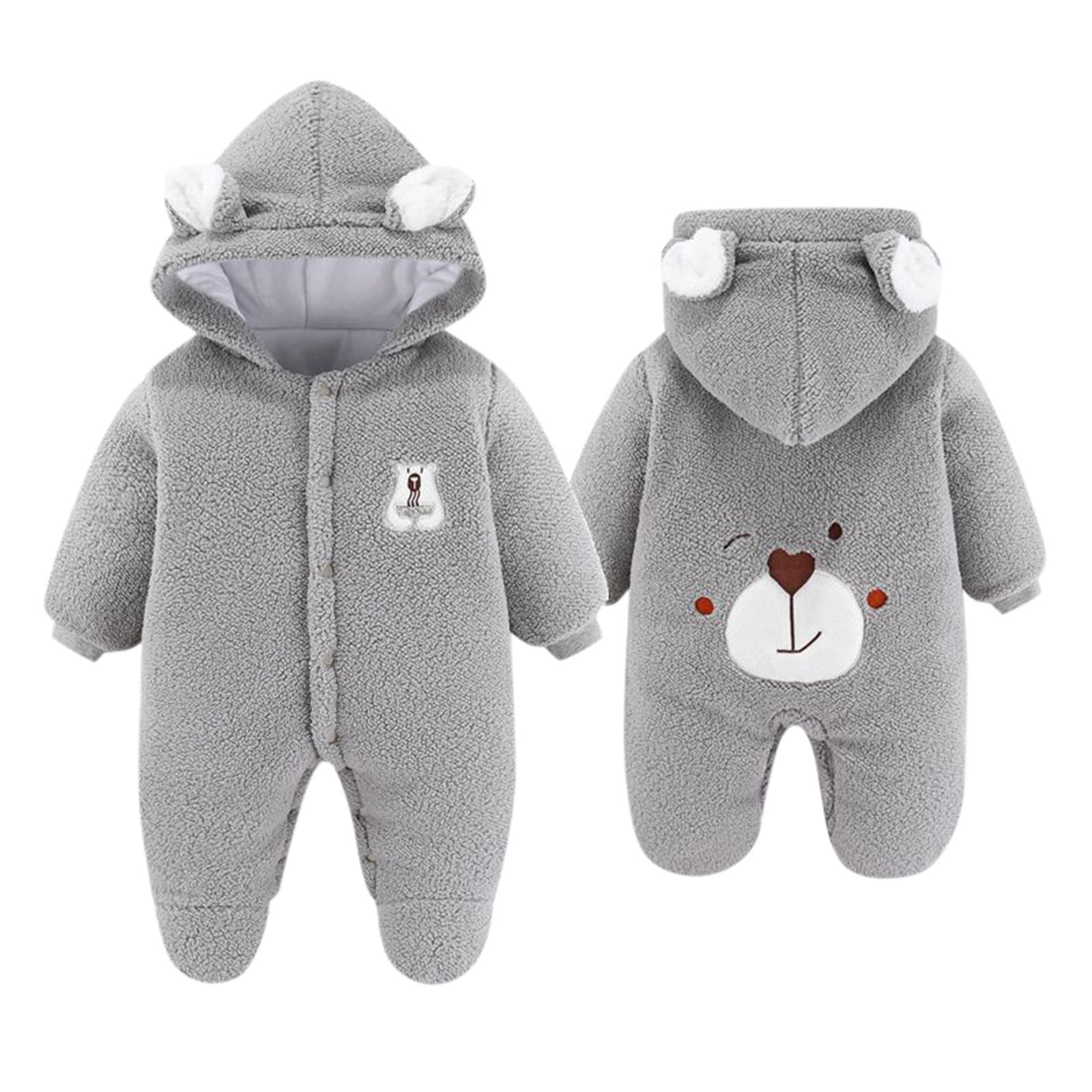 Gubotare Snowsuit Baby Boy Newborn Baby Bear Onesie Outfit Suit Girls Boys Fleece Jumpsuit ...