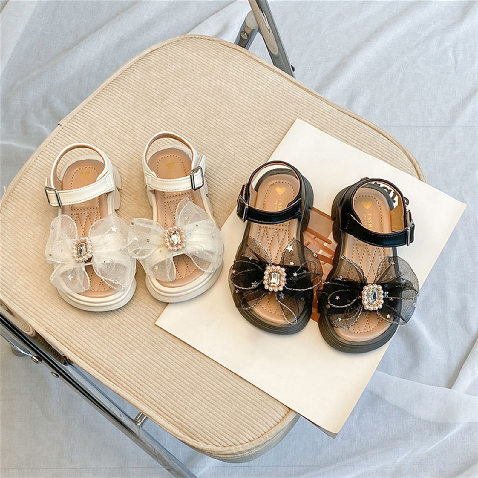 Gubotare Summer Sandals for Baby Girl Toddler Girls Sandals with Back Strap for Kids Slides ...