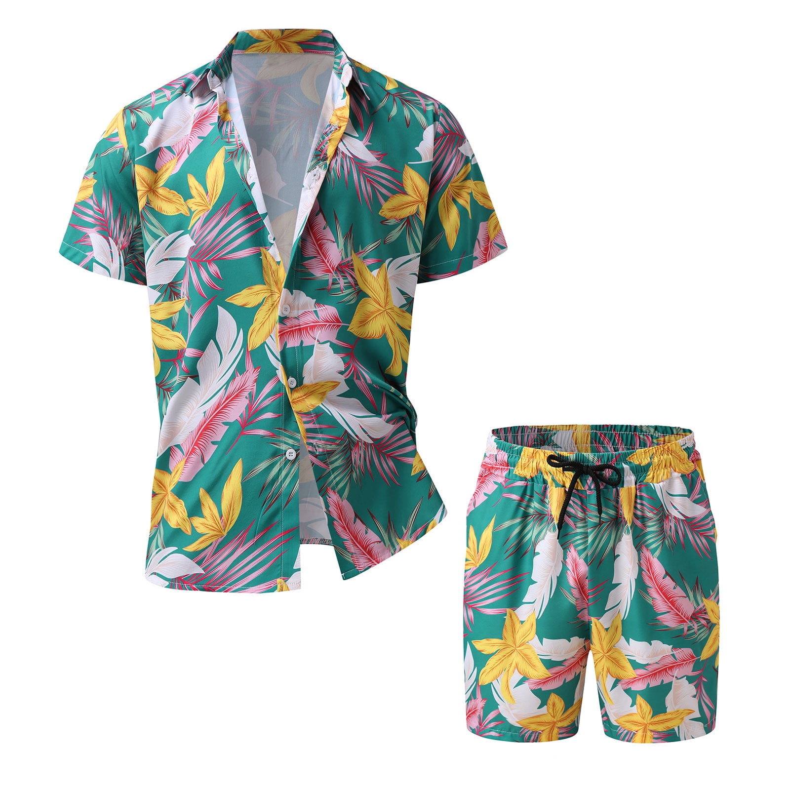 Gubotare Summer Sets Men 2 Piece Mens 2 Pieces Shirt Sets Shirt And