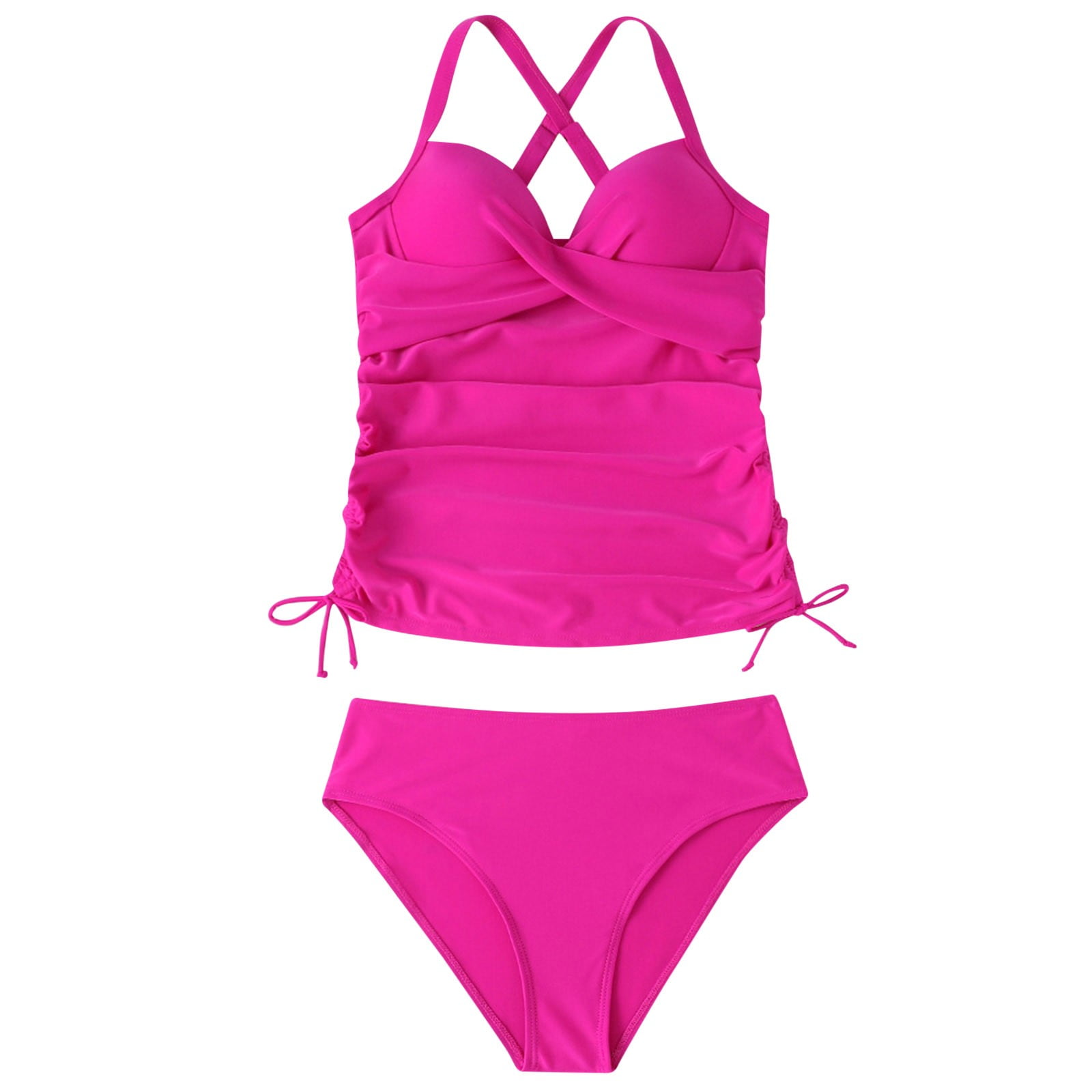 Gubotare Swimsuit Women Tummy Control Tummy Control Swimwear Strapless One Piece Swimsuit Ruched