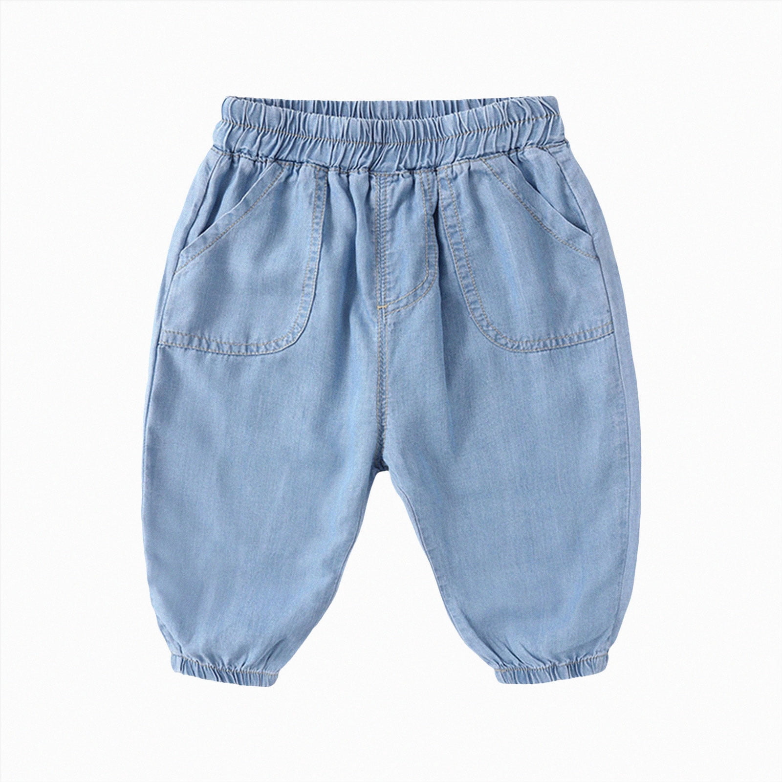 Gubotare Toddler Baggy Jeans Baby Boys Girls Pull On Jeans Elastic ...