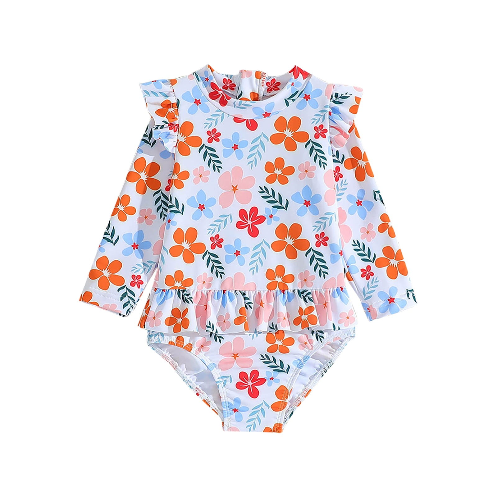 Gubotare Toddler Swimsuits for Girls Long Sleeve Long Sleeve Girls ...