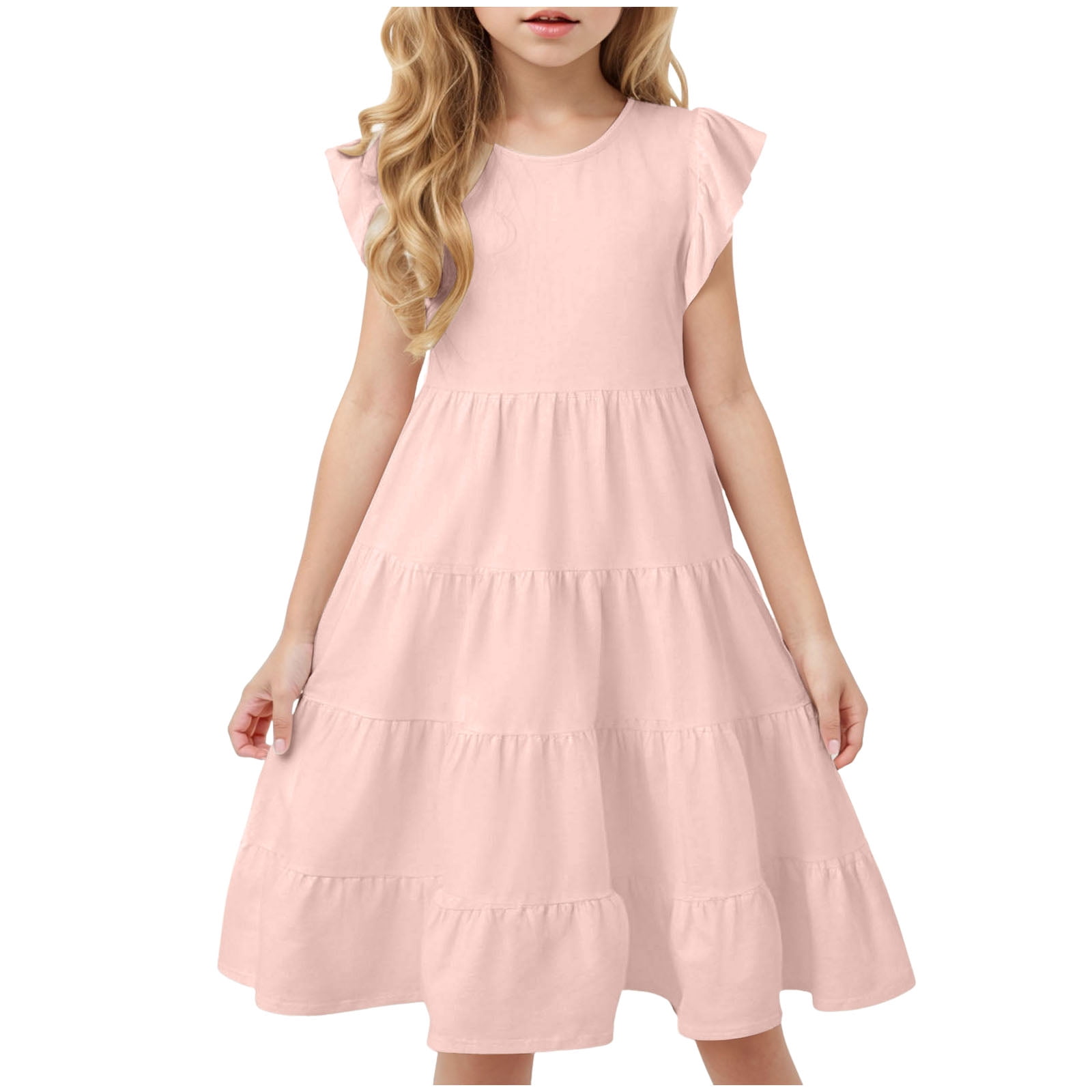 Gubotare Tween Girls Dresses Girl Clothes Casual Print Flowy Short ...