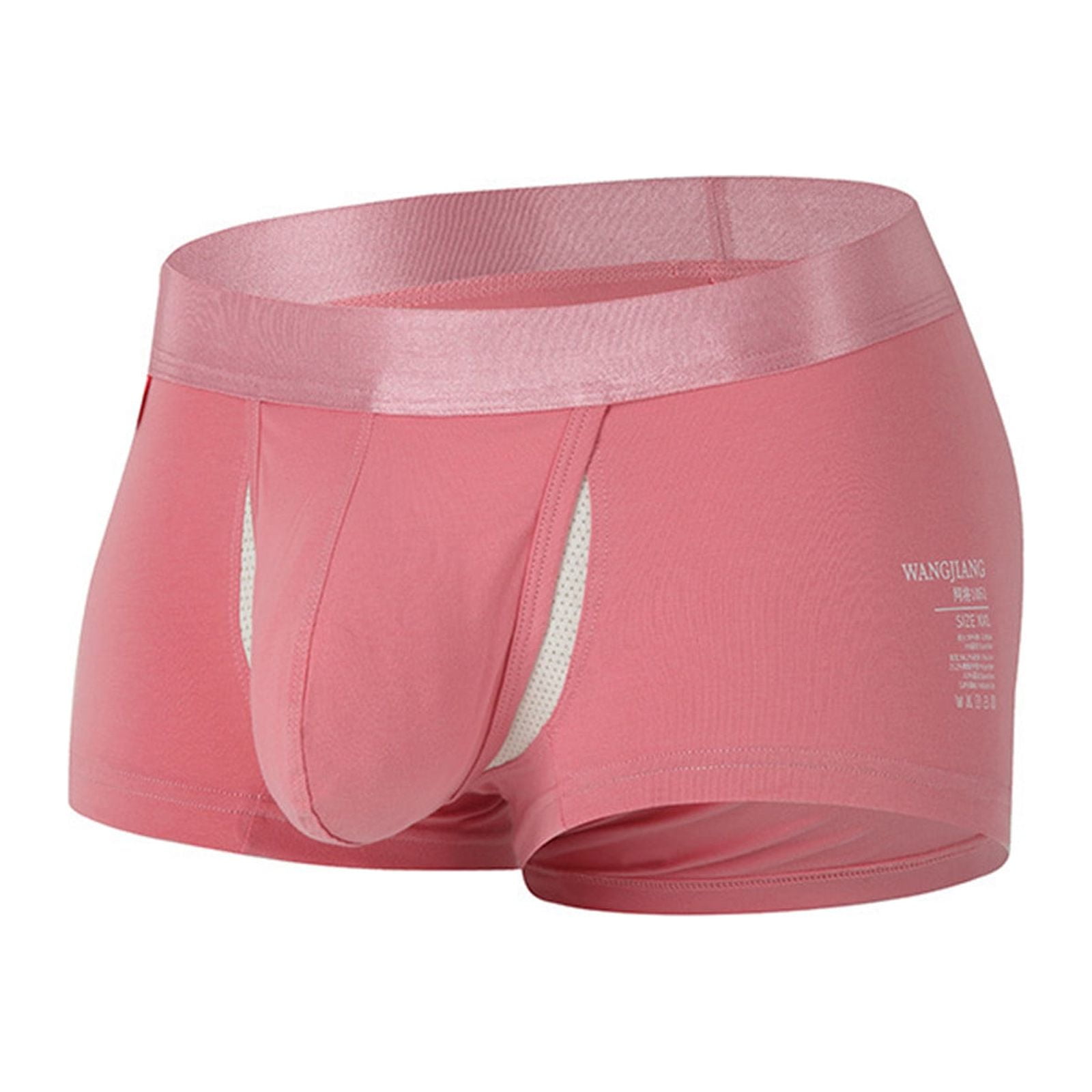 Gubotare Underwear for Mens Big and Tall Men's Tagless Boxer Briefs-Multiple Colors (Pink,M ...