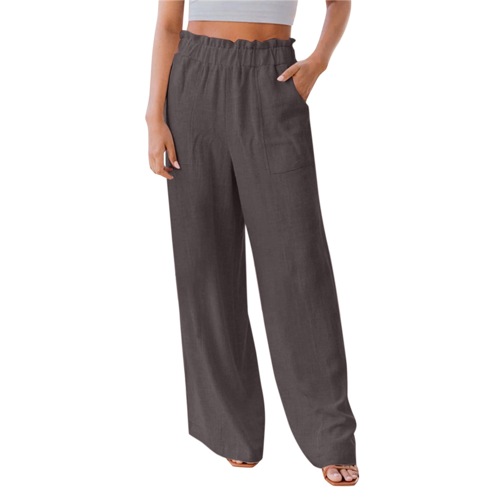 Gubotare Women's Bootcut Yoga Pants with Pockets High Waist Bootleg ...