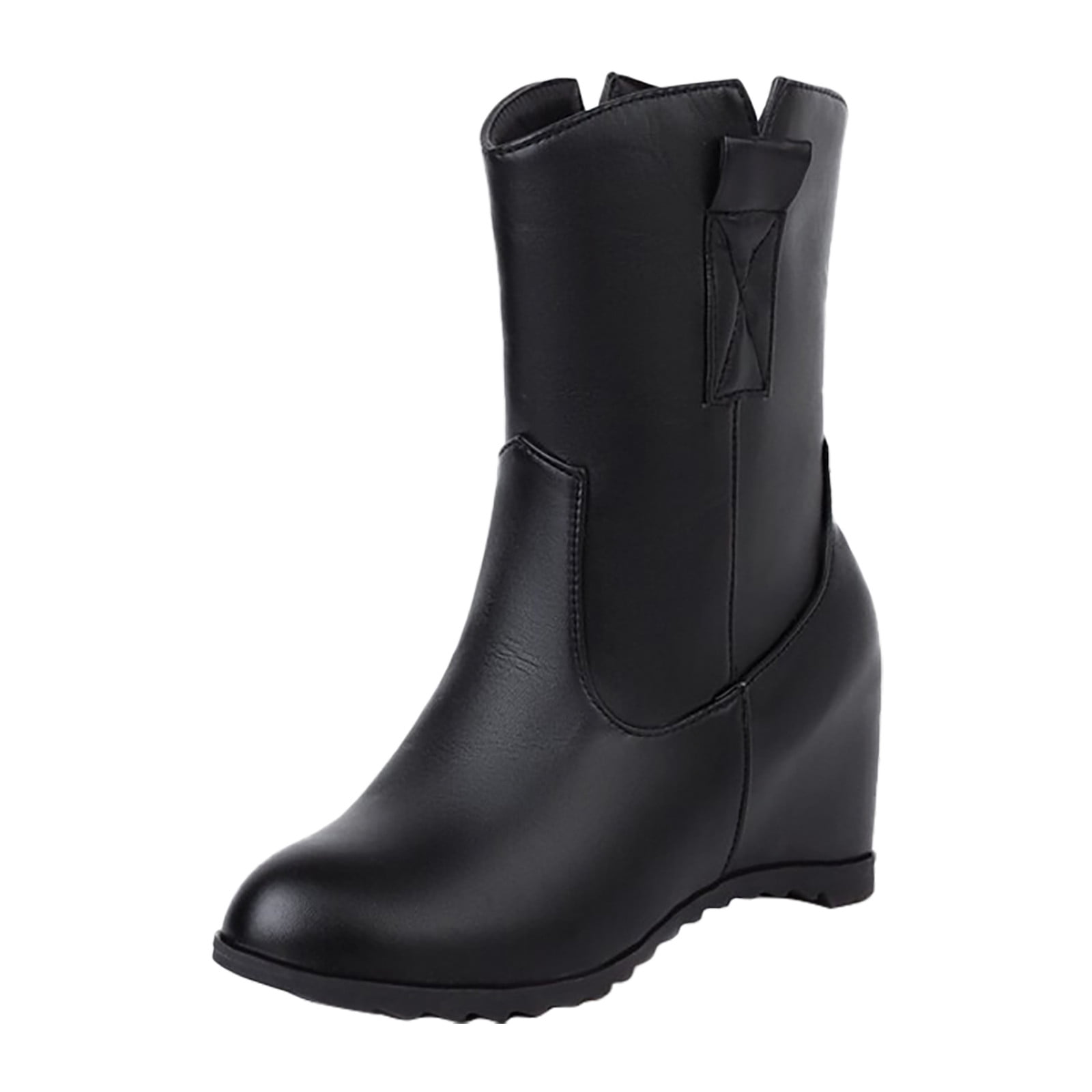 Gubotare Women's Modern Western Cowboy Boot with Pull-Up Tabs(Black,8 ...