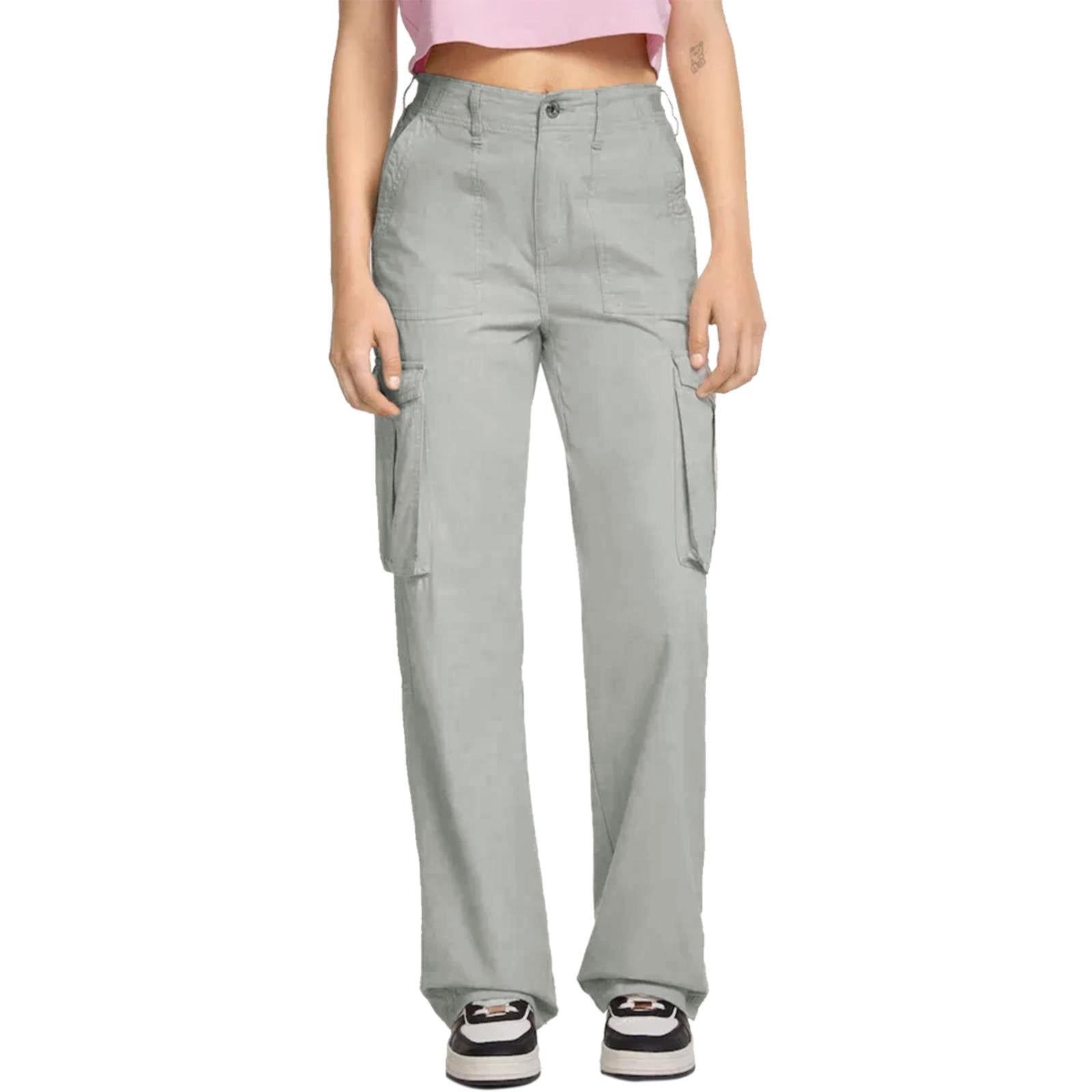 Gubotare Women's Pants Plus Size Women's Causal High Waisted Wide Leg ...