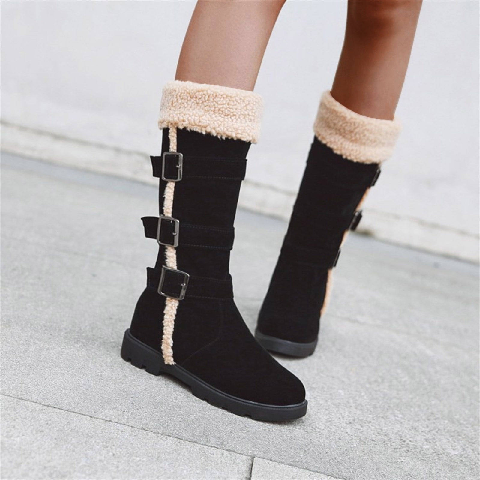 Gubotare Women's Snow Boots Fashion Womens Warm Waterproof Outdoor ...