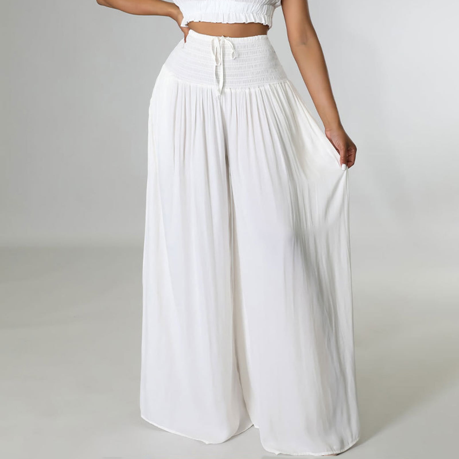 Gubotare Womens Work Pants Plus Size Women's Casual Lantern Tapered ...