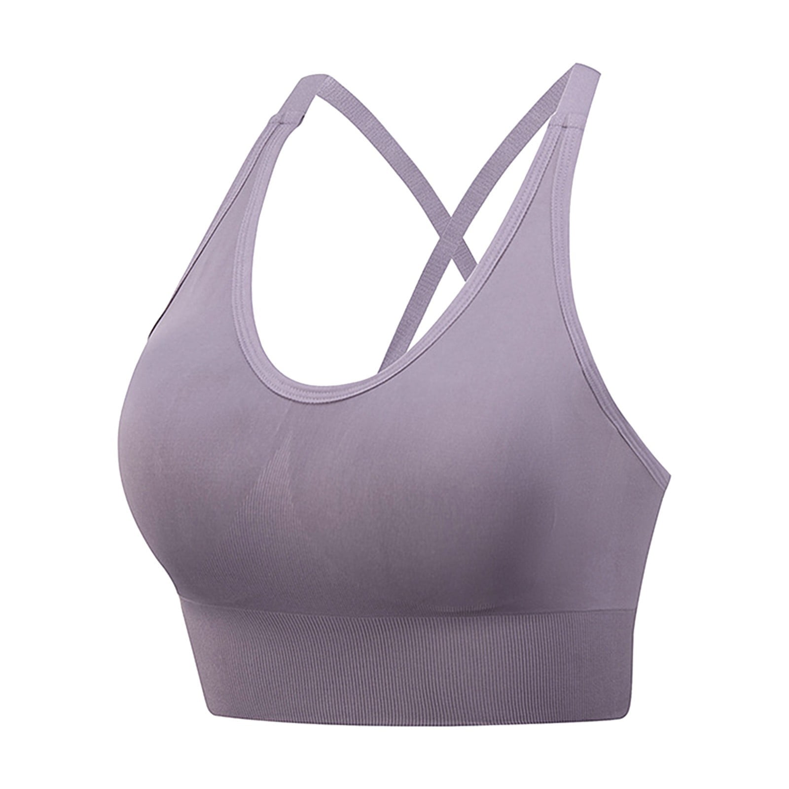 Gubotare Womens Y Back Sports Bra - Padded Racerback Low Impact ...