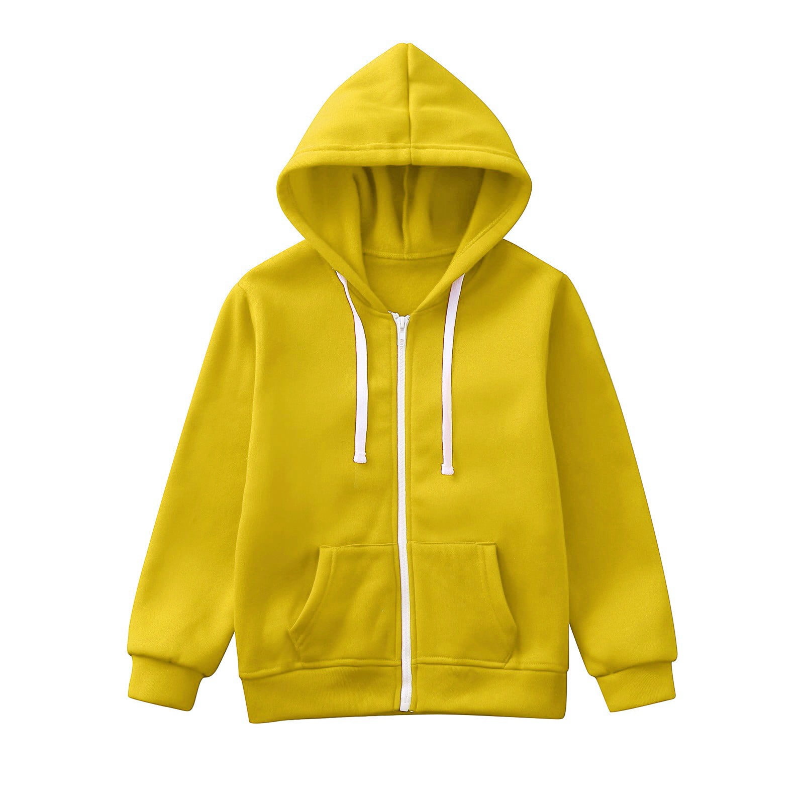 Gubotare Zip Hoodie Sleeve Girls Color Top Kids Long Up Boys Jackets ...