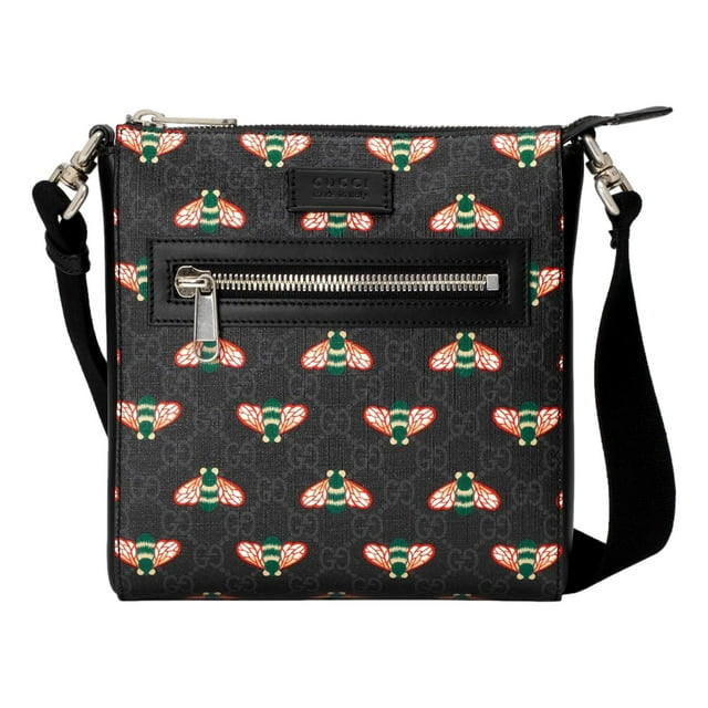 Gucci Bestiary Bee Monogram Black Coated Canvas Messenger Bag - Walmart.com