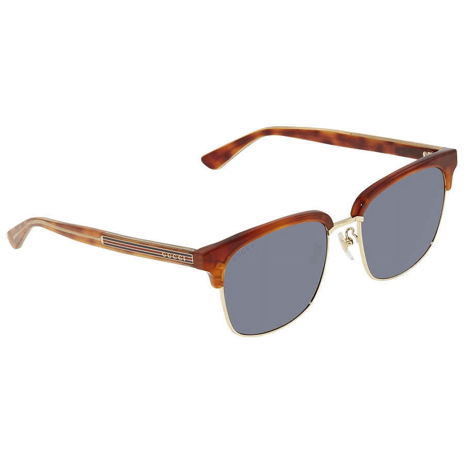Gucci Havana Blue Browline Men's Sunglasses, GG0382S 005 56 Eyewear ...