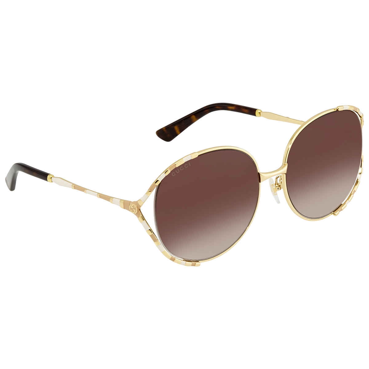 Gucci Brown Gradient Oval Sunglasses GG0595S 004 59: Shades, Sun ...