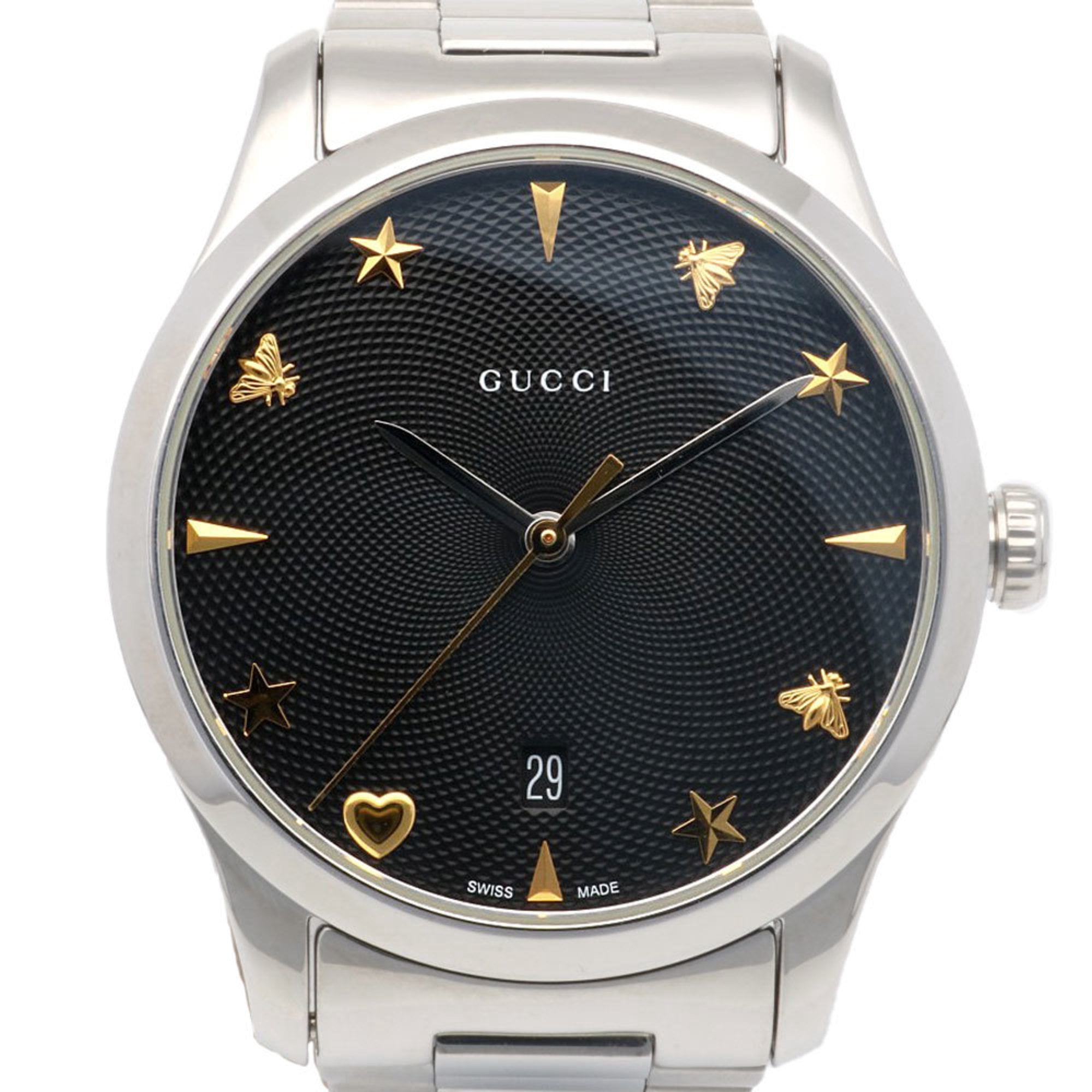 Pre-Owned Gucci G Timeless Watch Stainless Steel 126.4 Quartz Ladies ...
