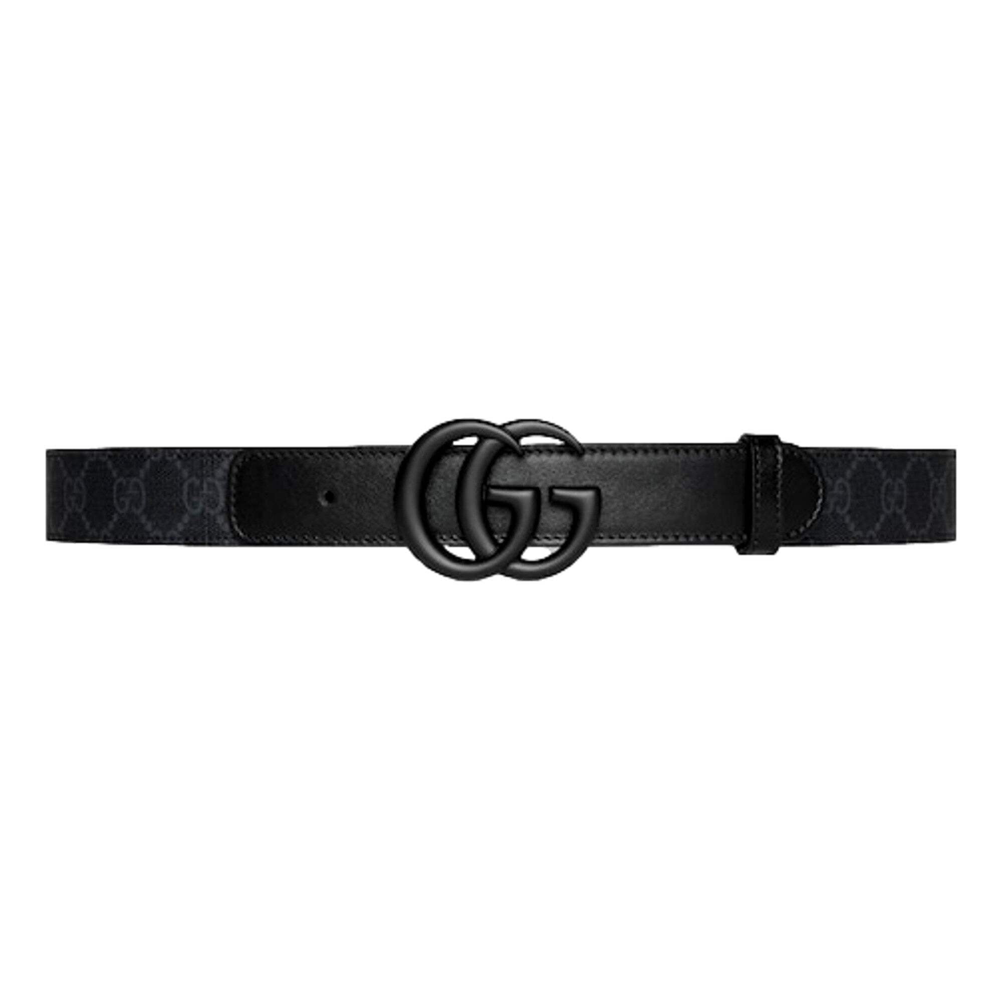 Gucci GG Black Marmont Supreme Canvas Leather Belt Size 65 - Walmart.com