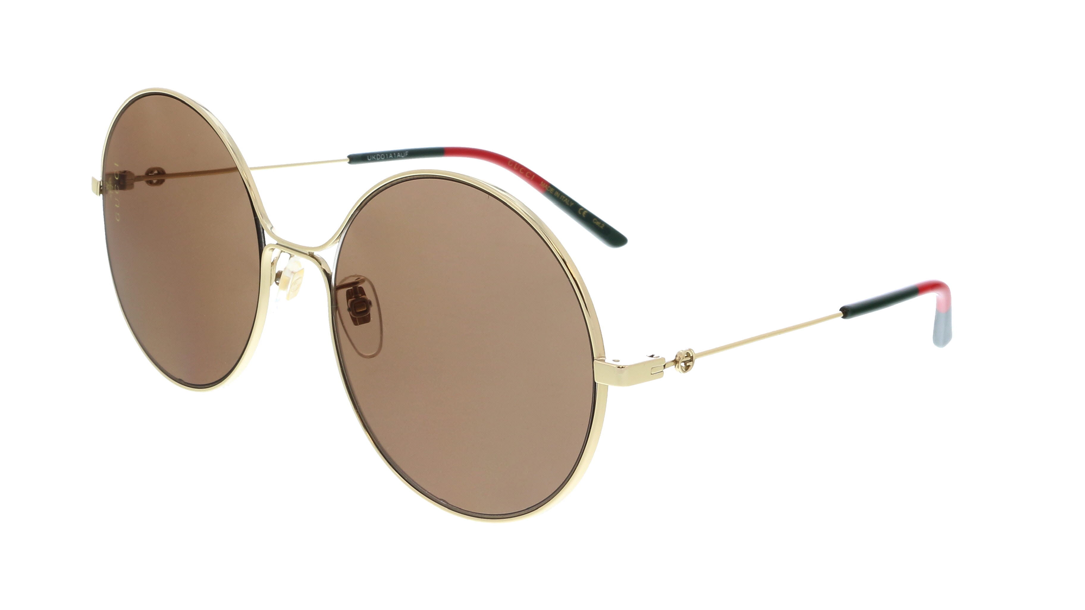 Gucci GG0395S 002 Gold Round Sunglasses - Walmart.com