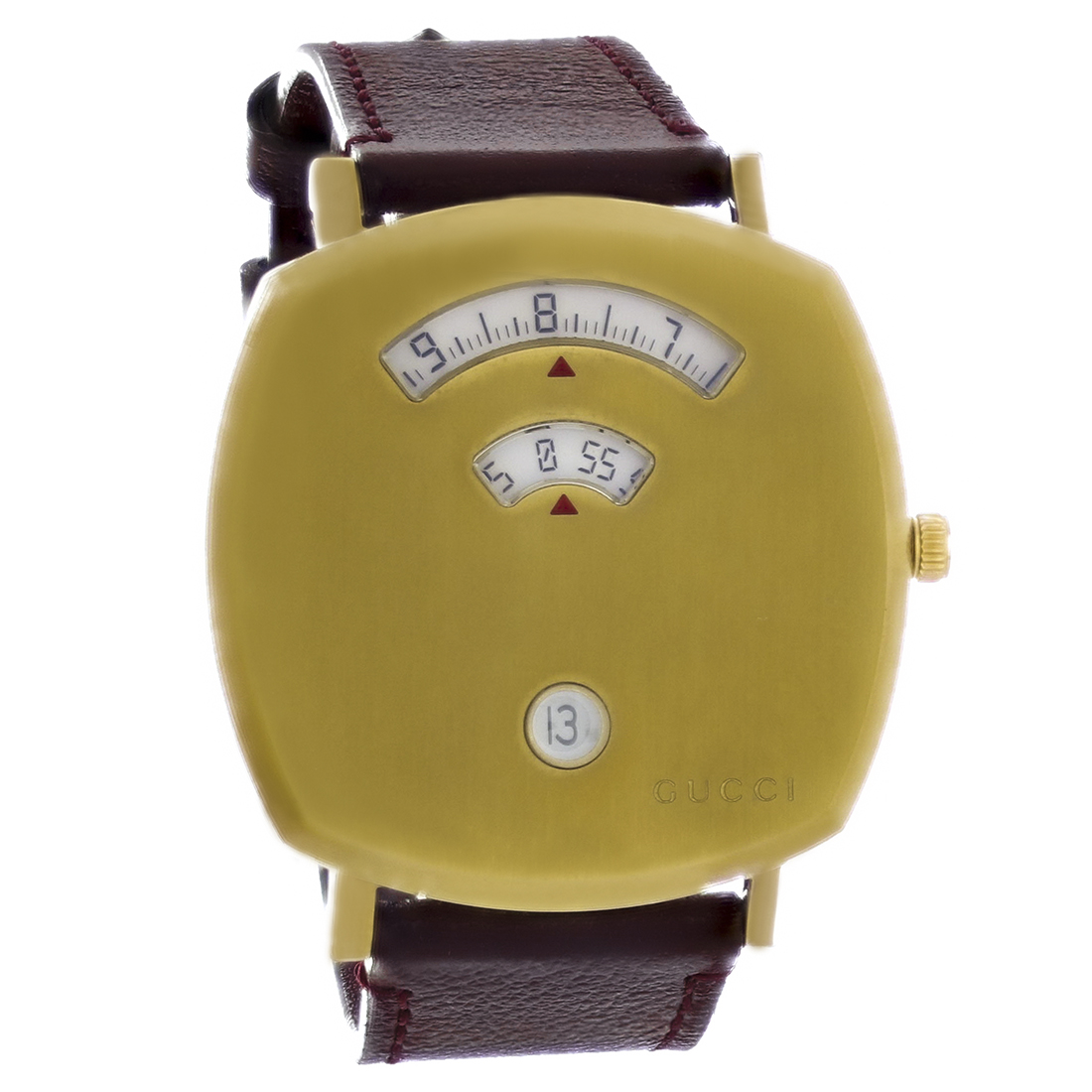 Gucci Grip Unisex Gold Tone PVD Stainless Steel Quartz Watch YA157411 ...