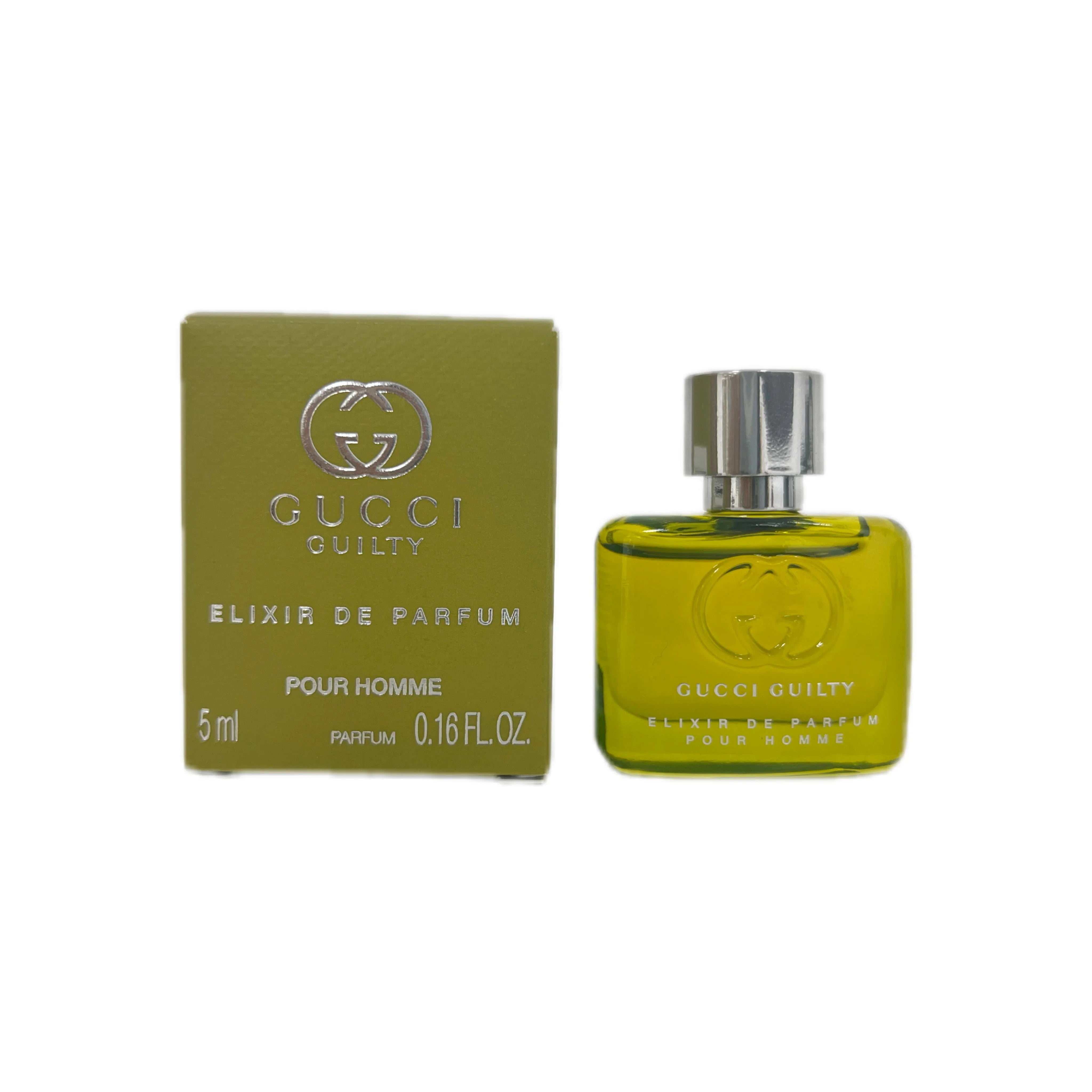 Gucci Men's Guilty Elixir De Parfum, Amber Woody Fragrance, 0.16 oz ...