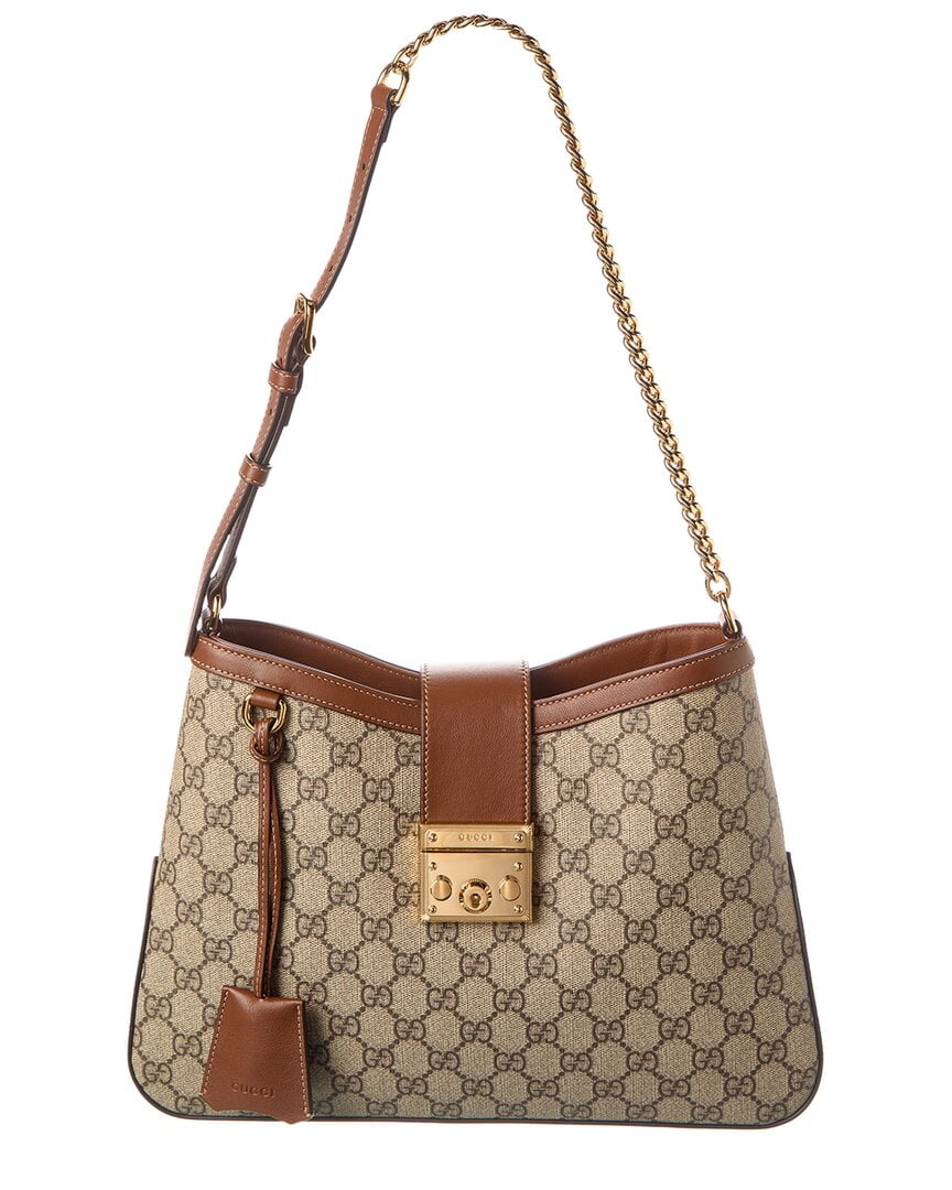 Gucci Padlock Medium GG Supreme Canvas & Leather Shoulder Bag - Walmart.com