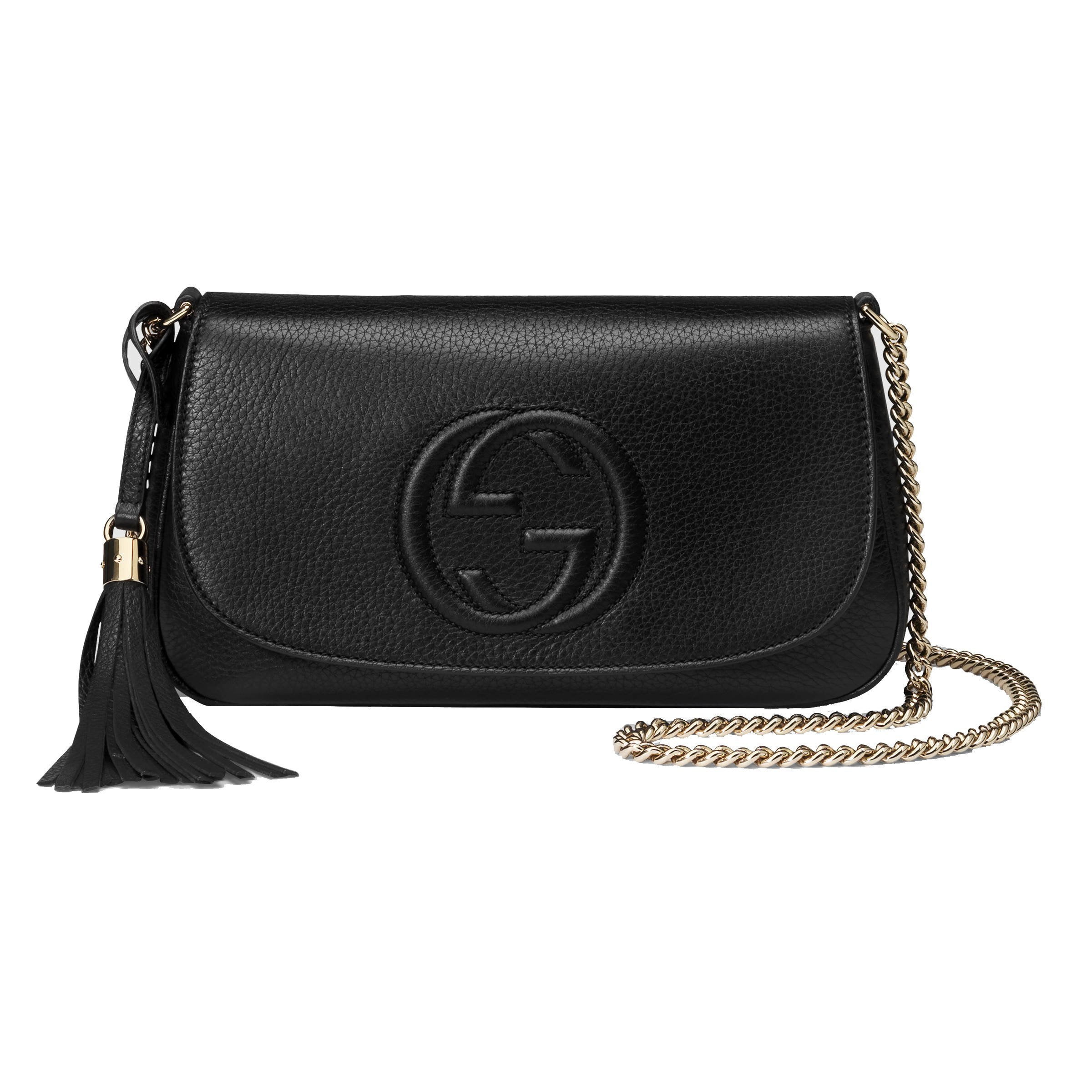 Gucci, Crossbody Bag, GG Black Tassel Chain, Small Lightweight Purse ...