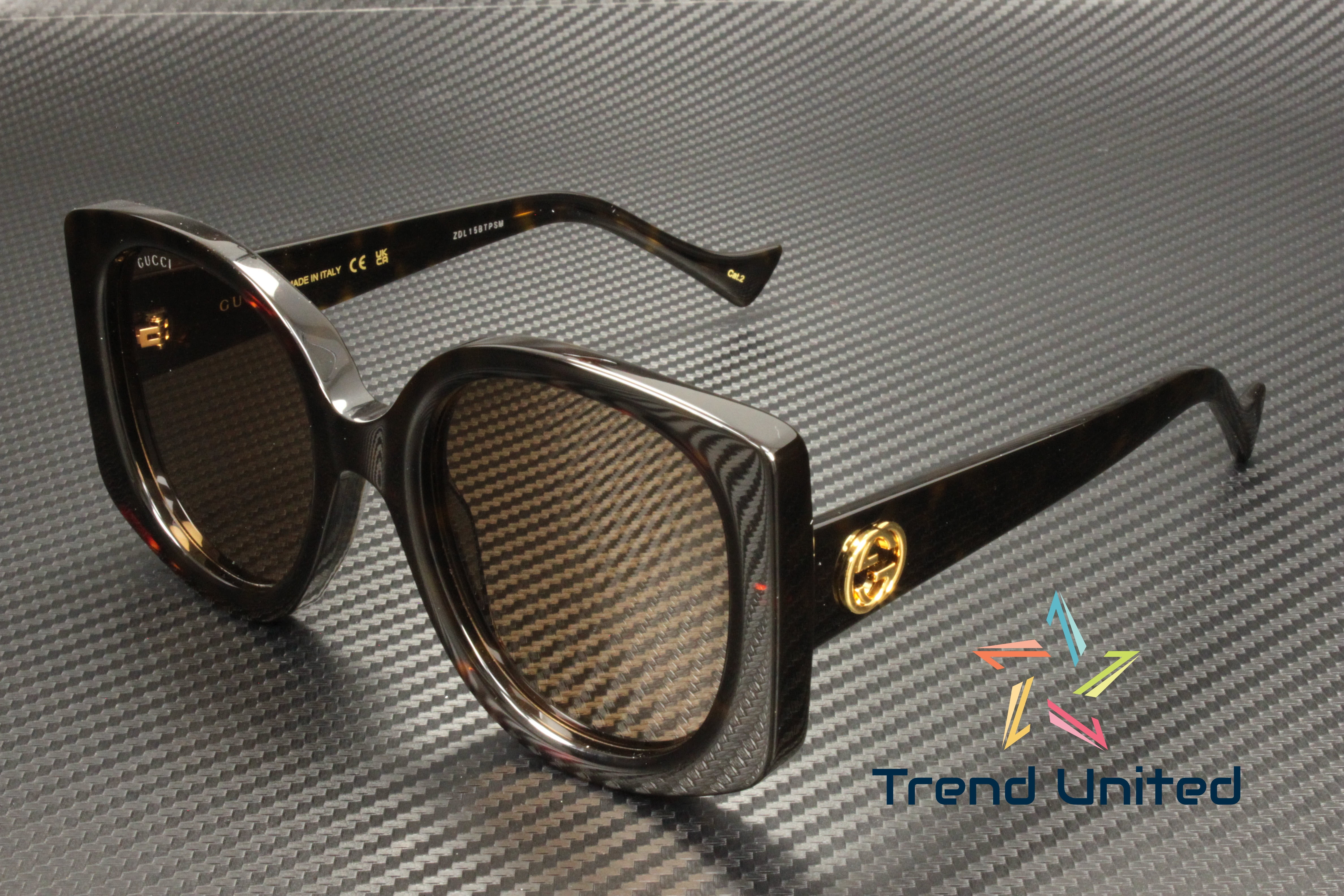 GUCCI GG1257S 002 Butterfly Acetate Havana Brown 53 mm Women's ...