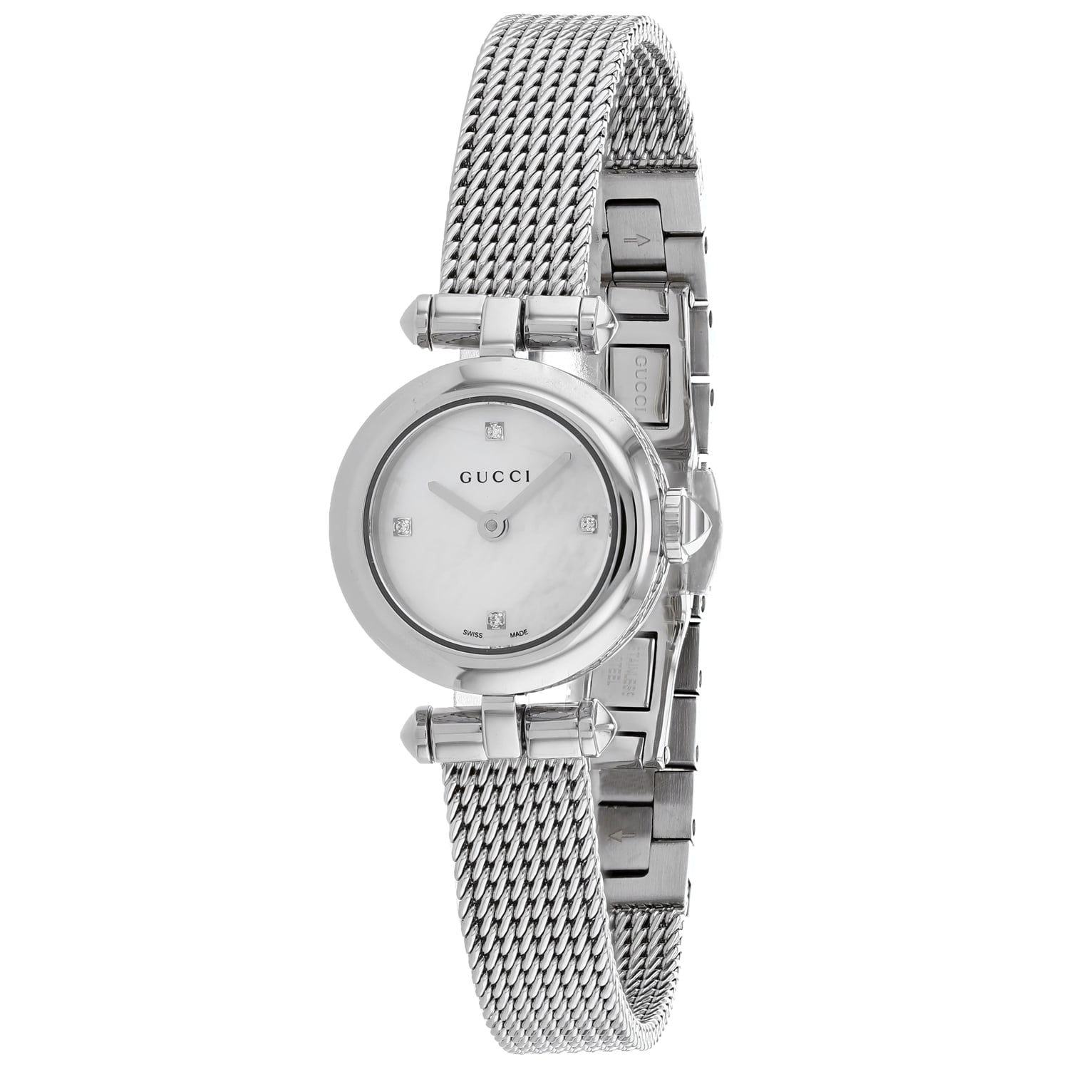 Gucci Women's Diamantissima Silver Dial Watch - YA141512 - Walmart.com