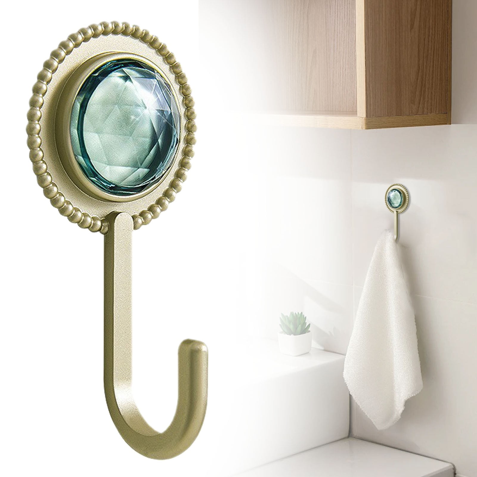 Guczhu Adhesive Hooks, Wall Mount Hangers for Hanging Coat Towels ...