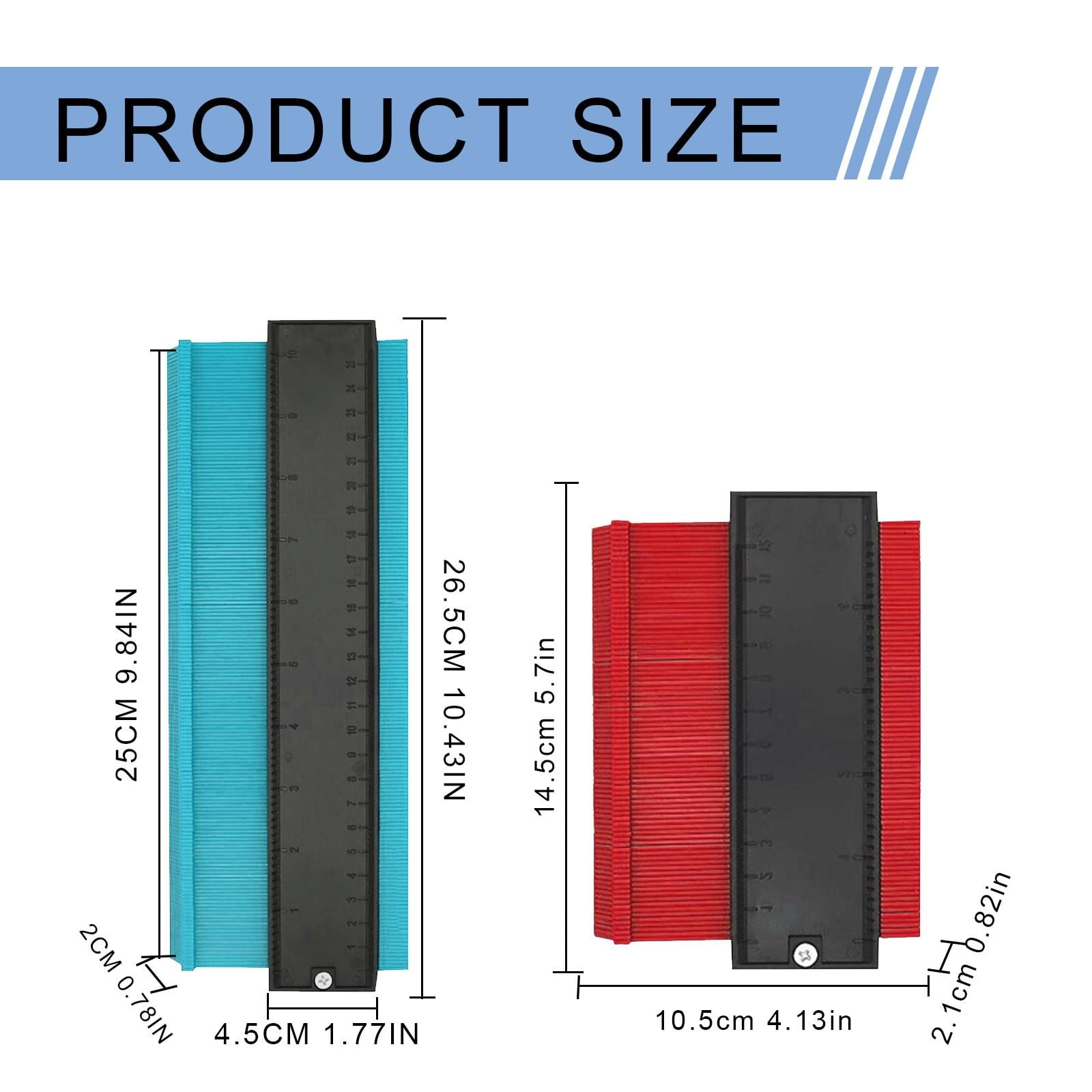 Guczhu-Multifunctional Arc Ruler Long 10 Inches Blue Plastic-Tape ...