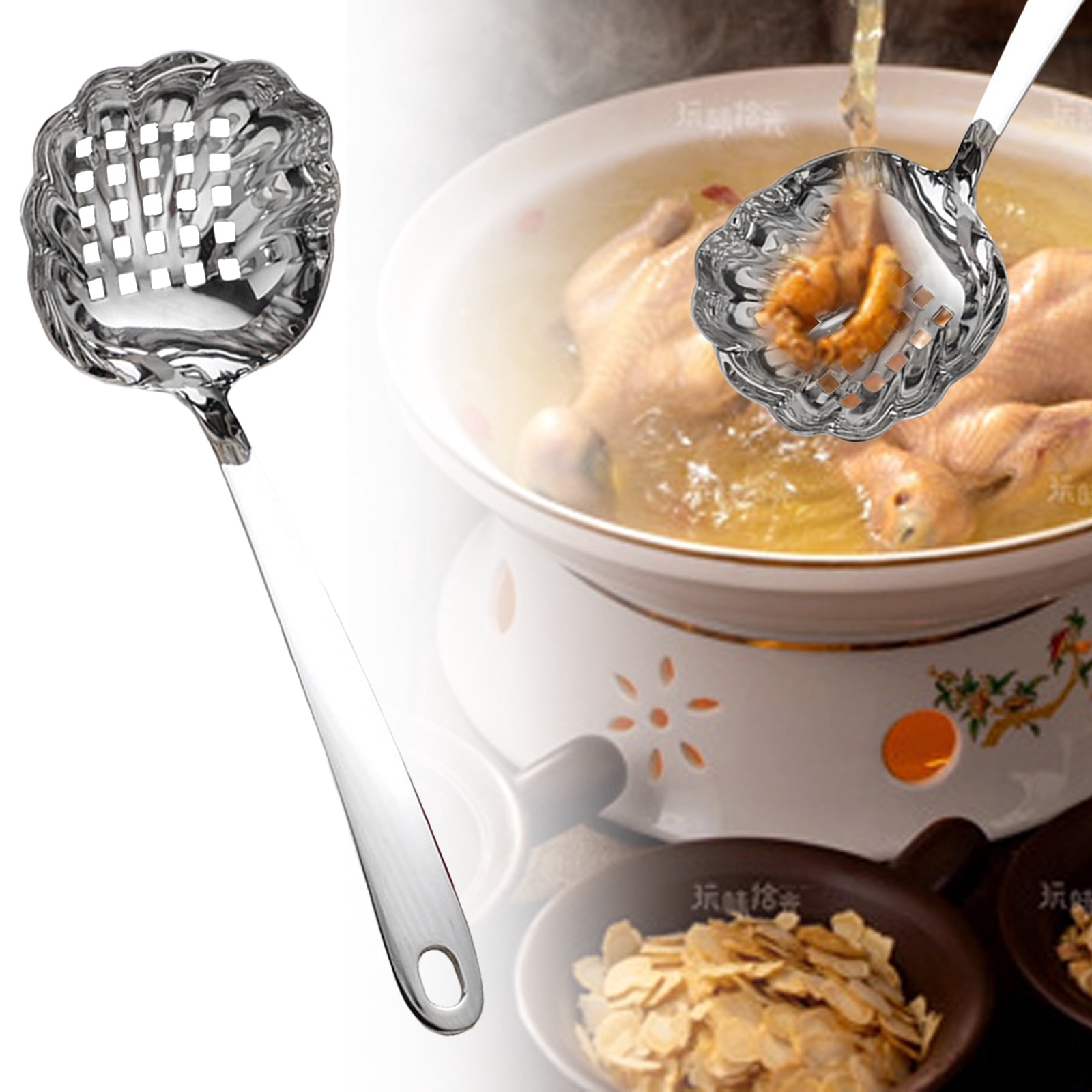 Guczhu Scalloped Soup Spoon Set, Elegant Stainless Steel Spoons for ...