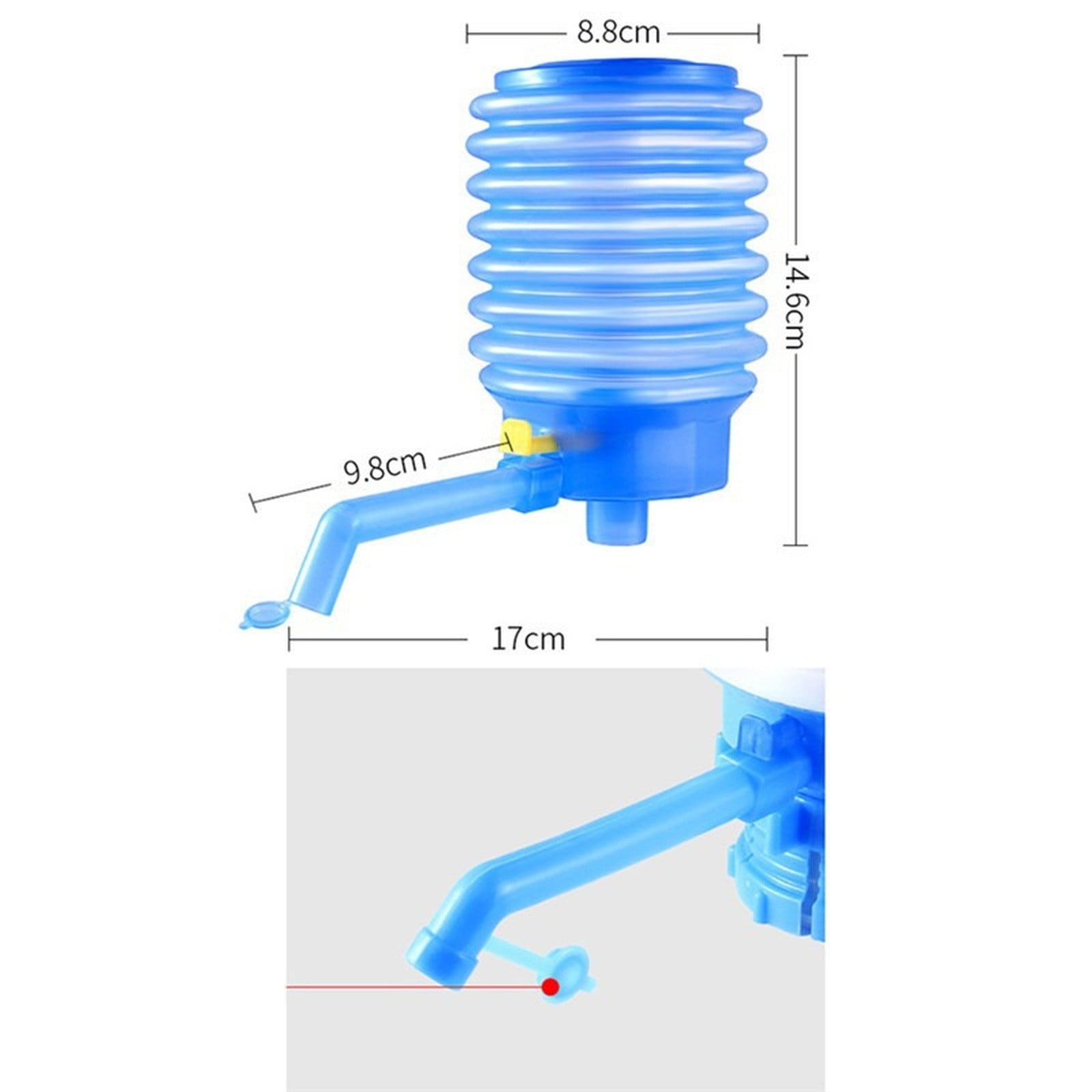 Guczhu Water Bottle Pump Blue Manual Hand Pressure Water Dispenser ...