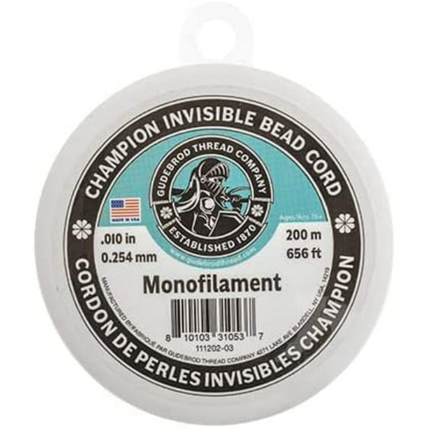 Gudebrod Champion 200m (656ft) 0.25mm Invisible Monofilament Stretch ...