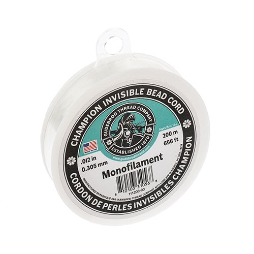 Gudebrod Champion 200m (656ft) 0.3mm Invisible Monofilament Stretch ...